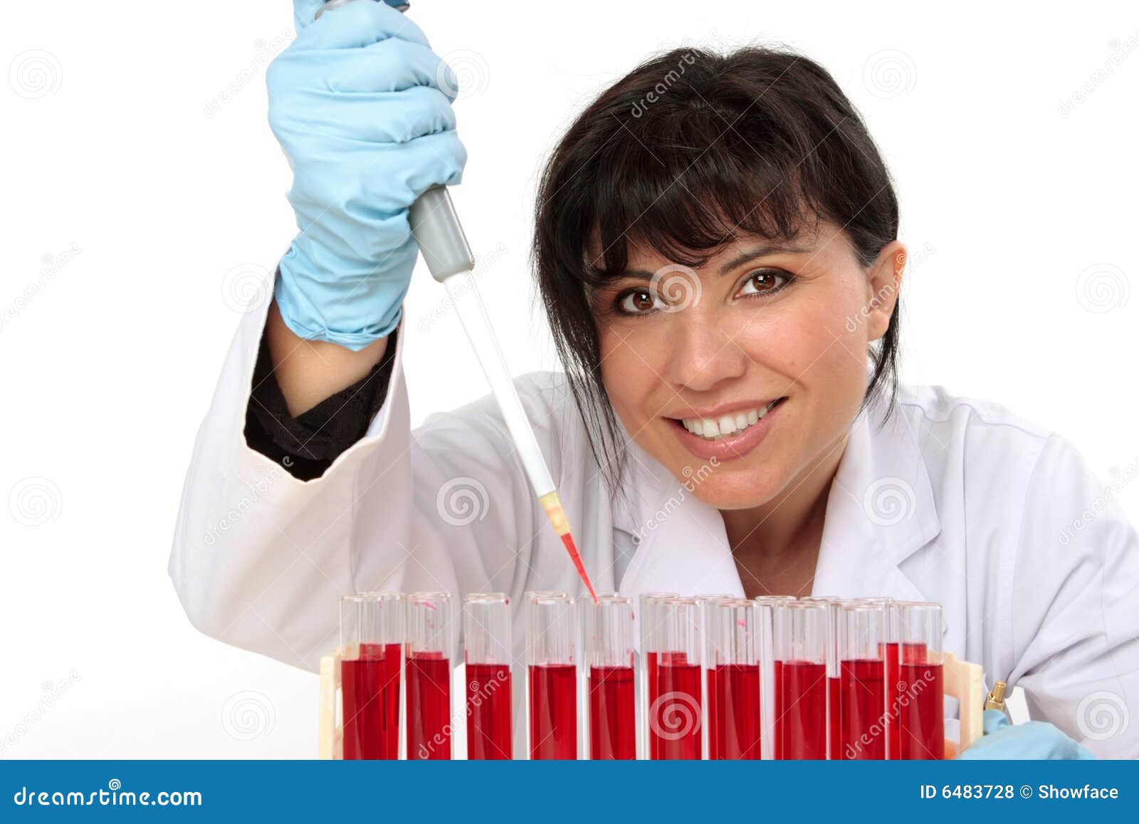 Smiling Biologist Scientist Stock Photo - Image of cells, chemistry ...