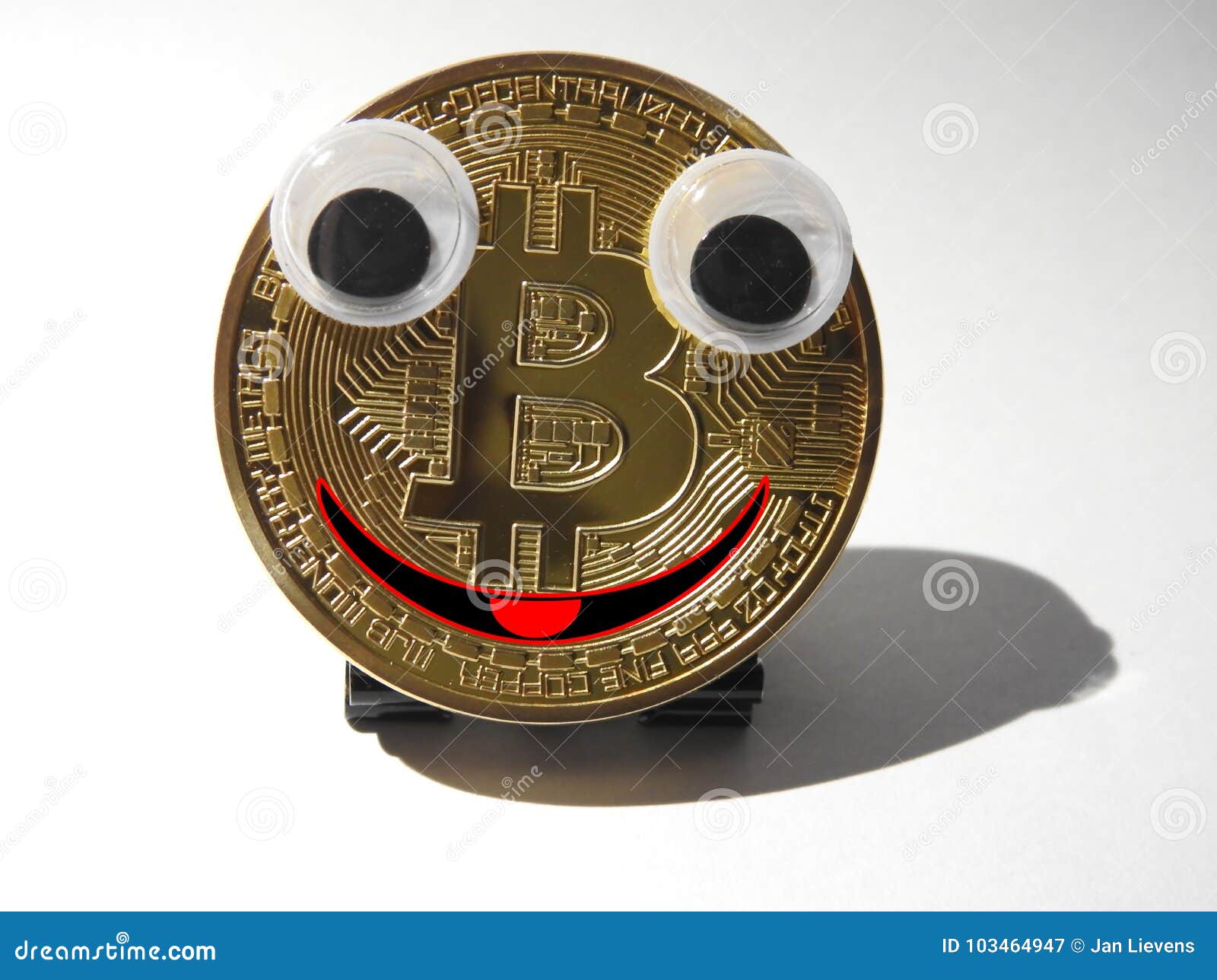 Smiling Bitcoin stock image. Image of digital, exchange - 103464947