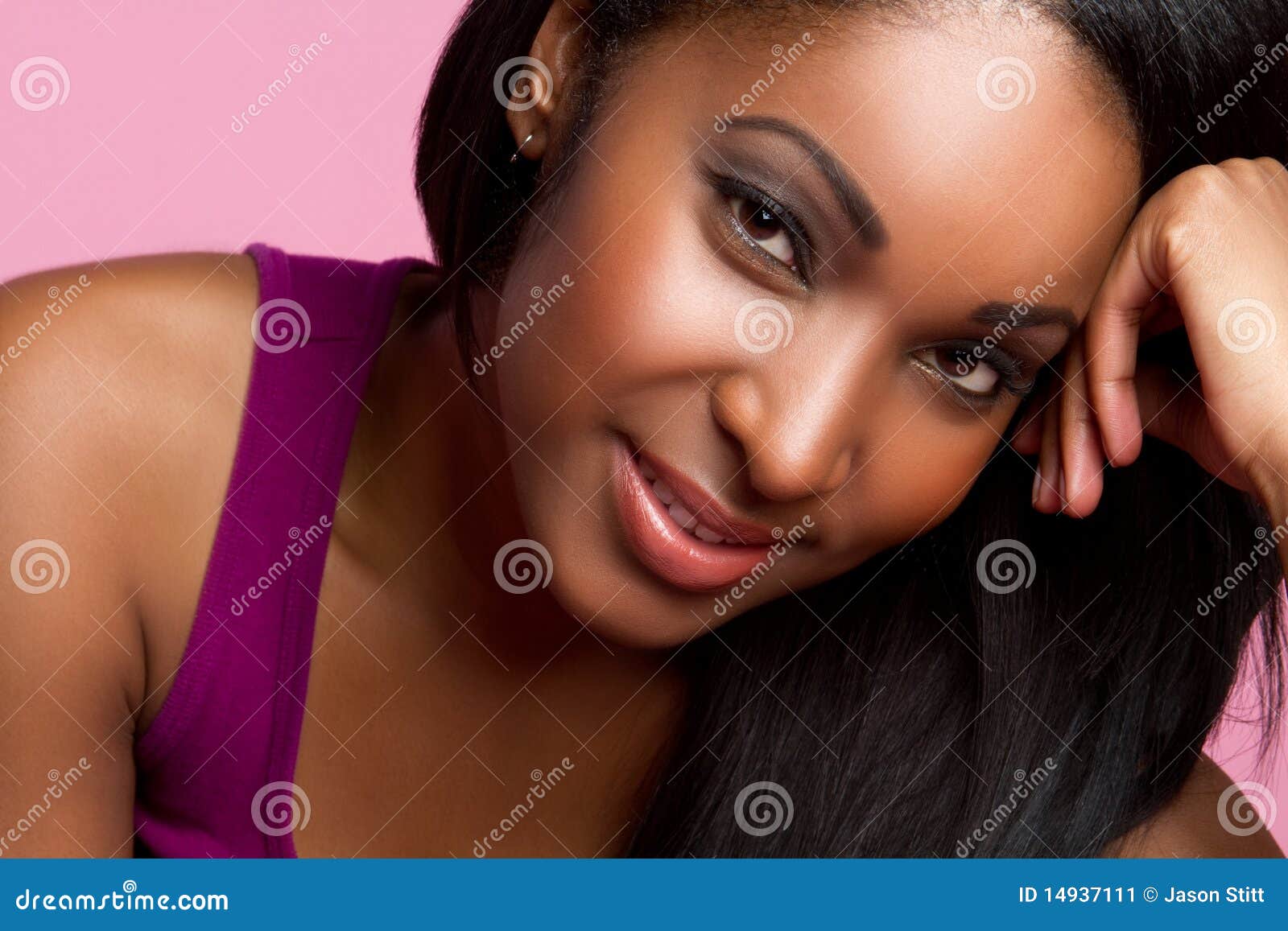 Smiling Black Woman stock image. Image of girls, african - 14937111