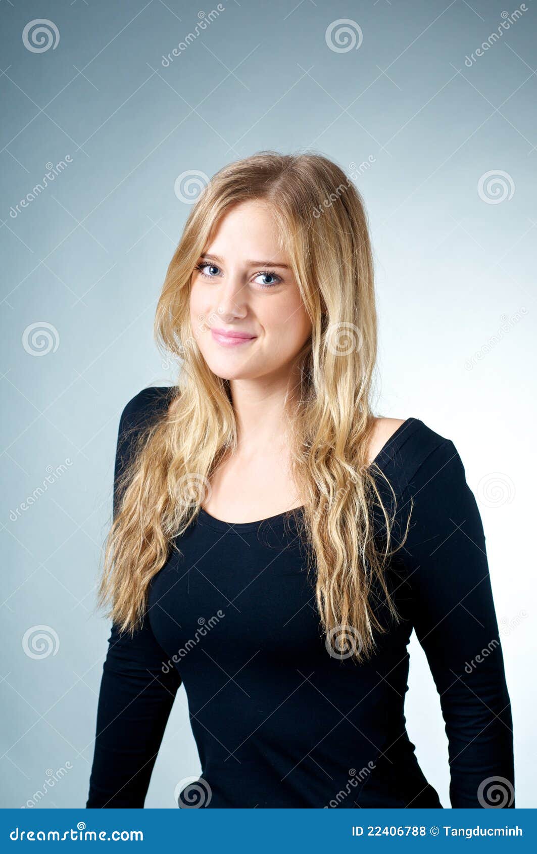 Smiling blond Girl stock photo. Image of smile, woman - 22406788