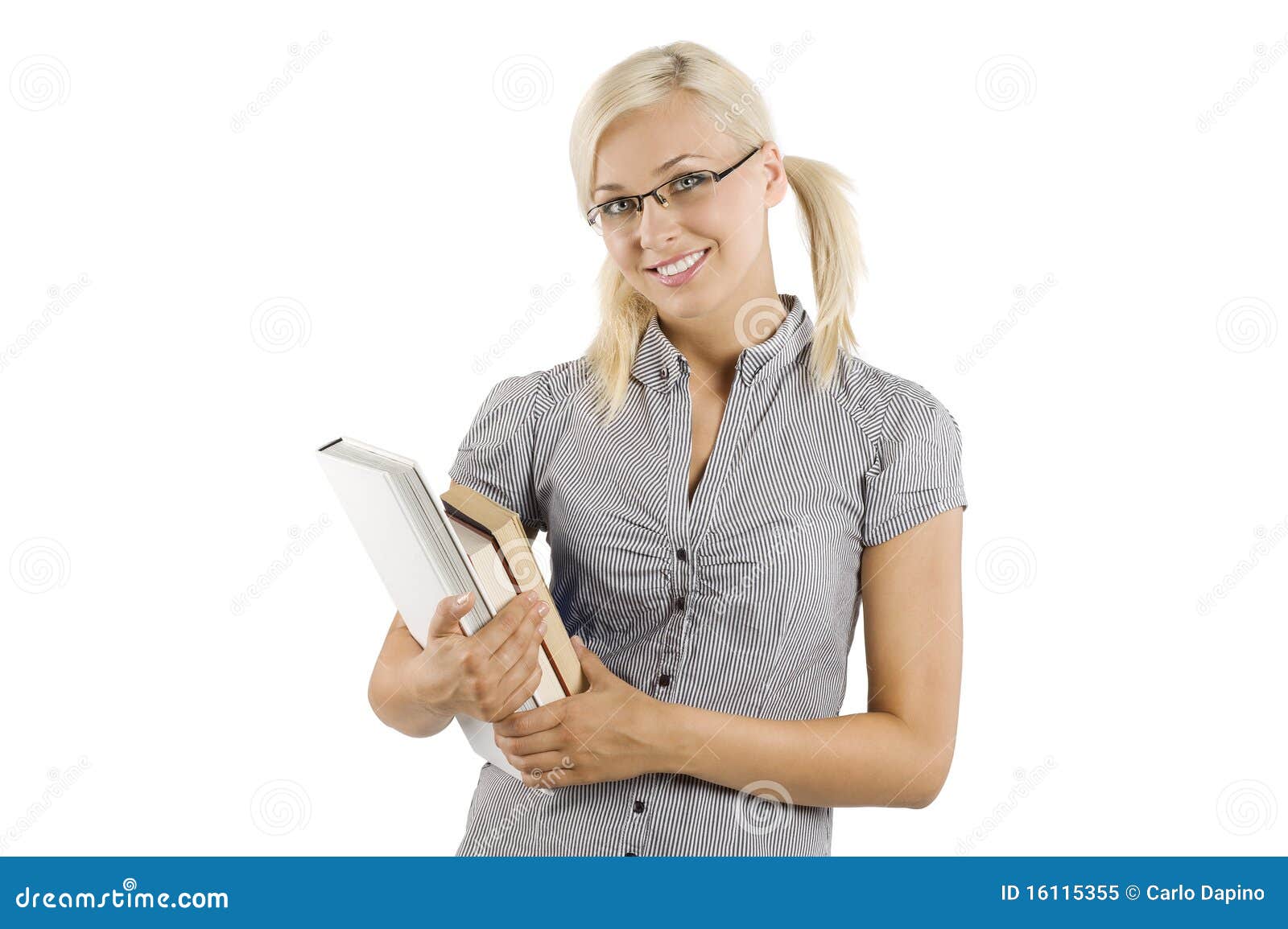 Smiling blond student stock image. Image of concept, girl - 16115355