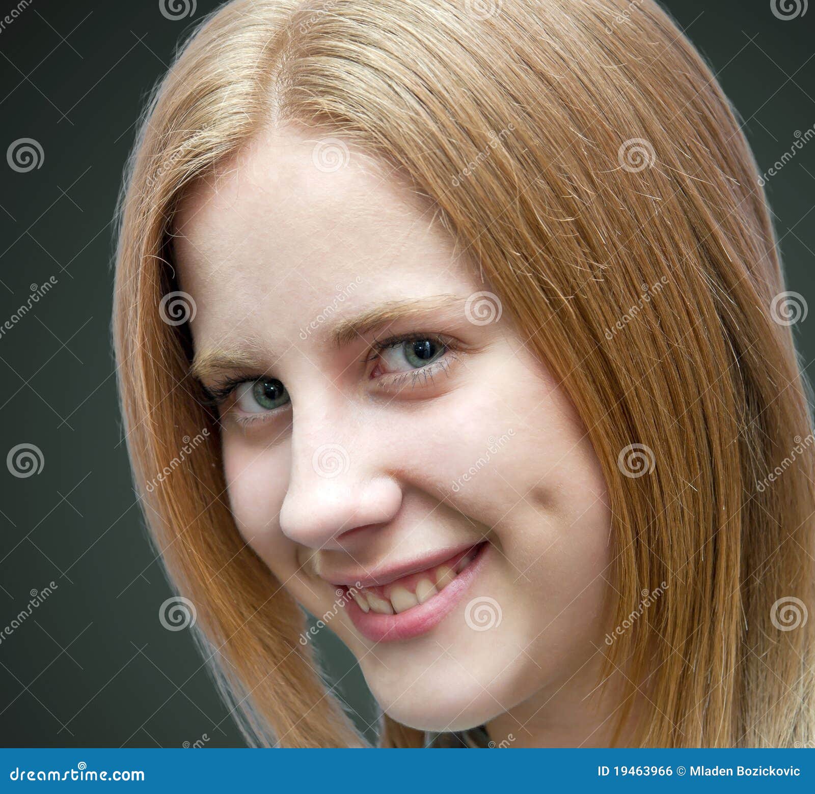 Smiling blonde girl stock photo. Image of eyebrows, close - 19463966