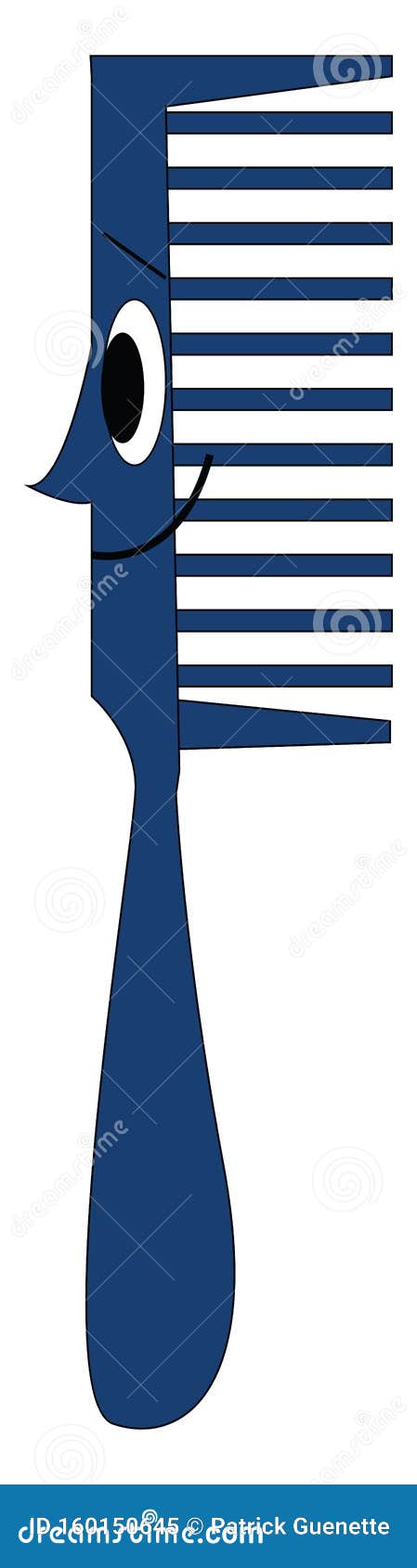 Smiling Blue Comb Vector Illustration Stock Vector - Illustration of ...