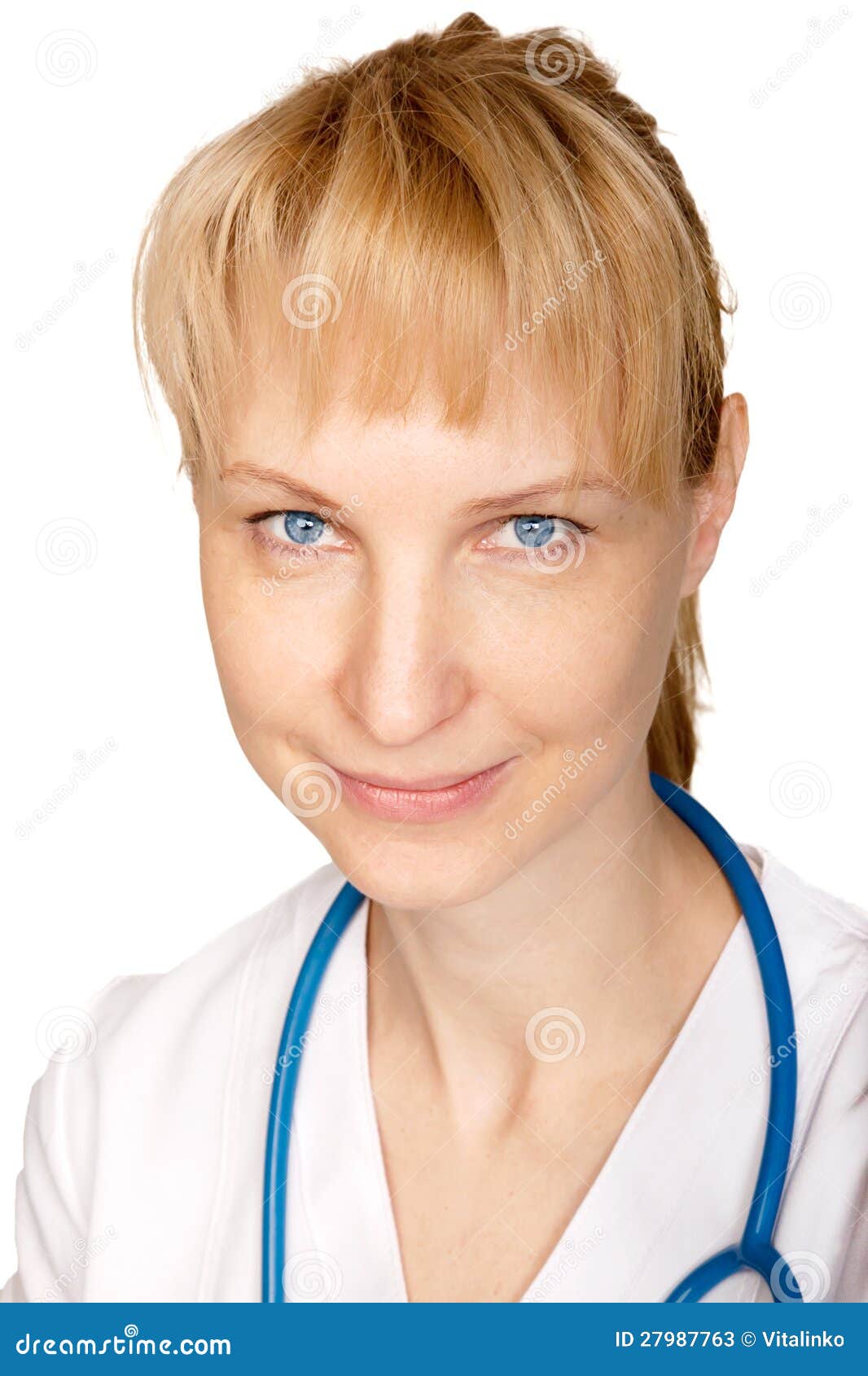 Smiling blue-eyed doctor stock image. Image of medical - 27987763