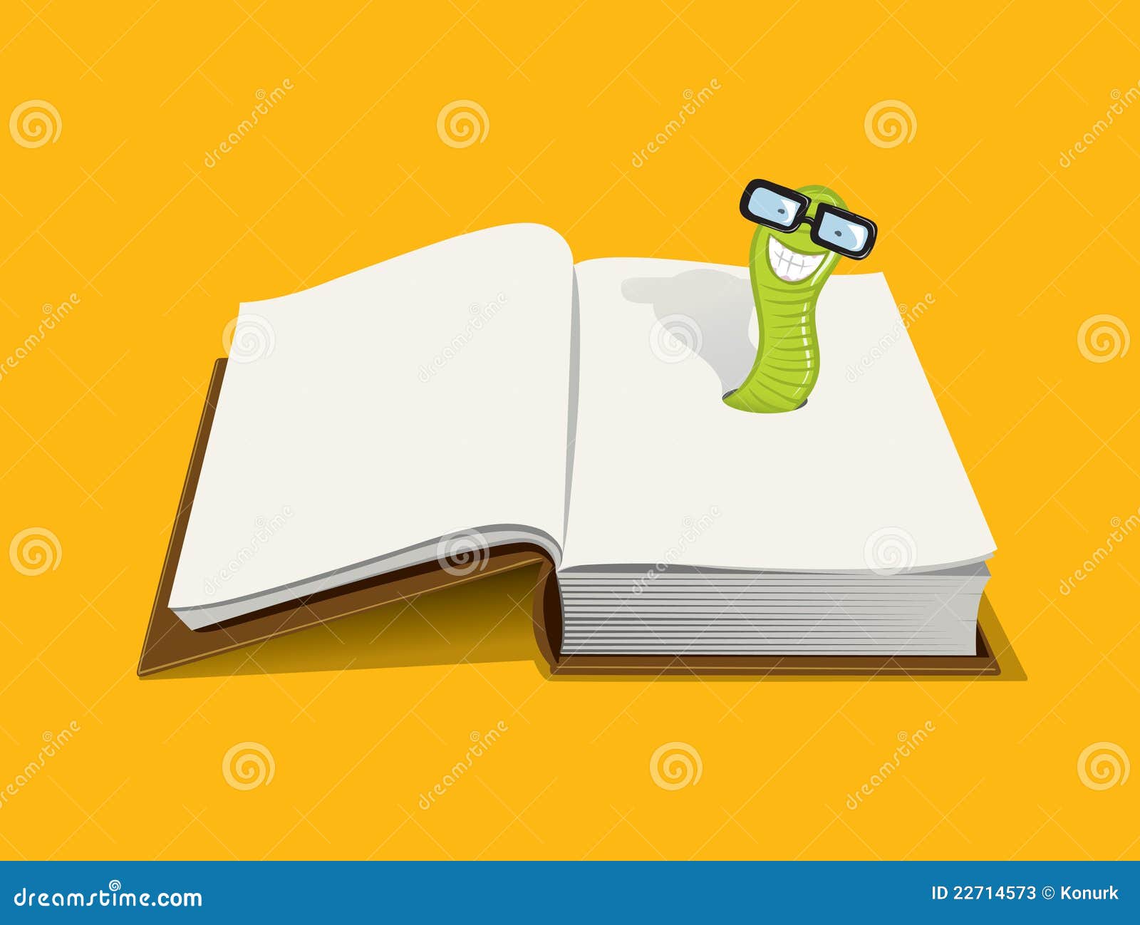 Book Worm Apple Cartoon Vector Illustration | CartoonDealer.com #203192566