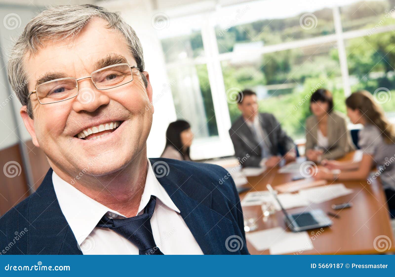 Smiling boss stock image. Image of leadership, intelligent - 5669187