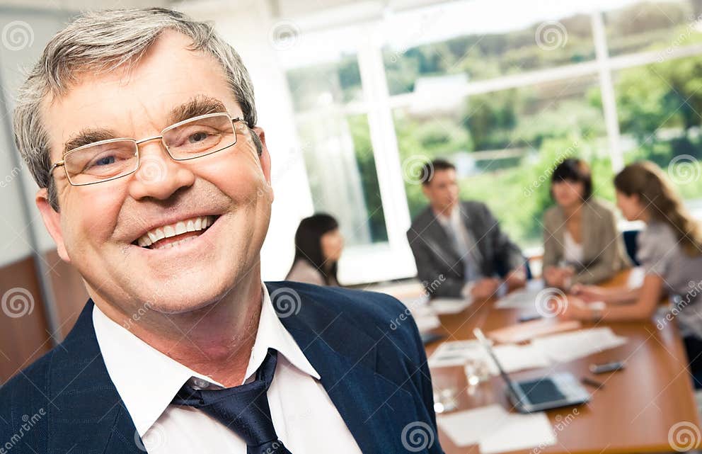 Smiling boss stock image. Image of leadership, intelligent - 5669187