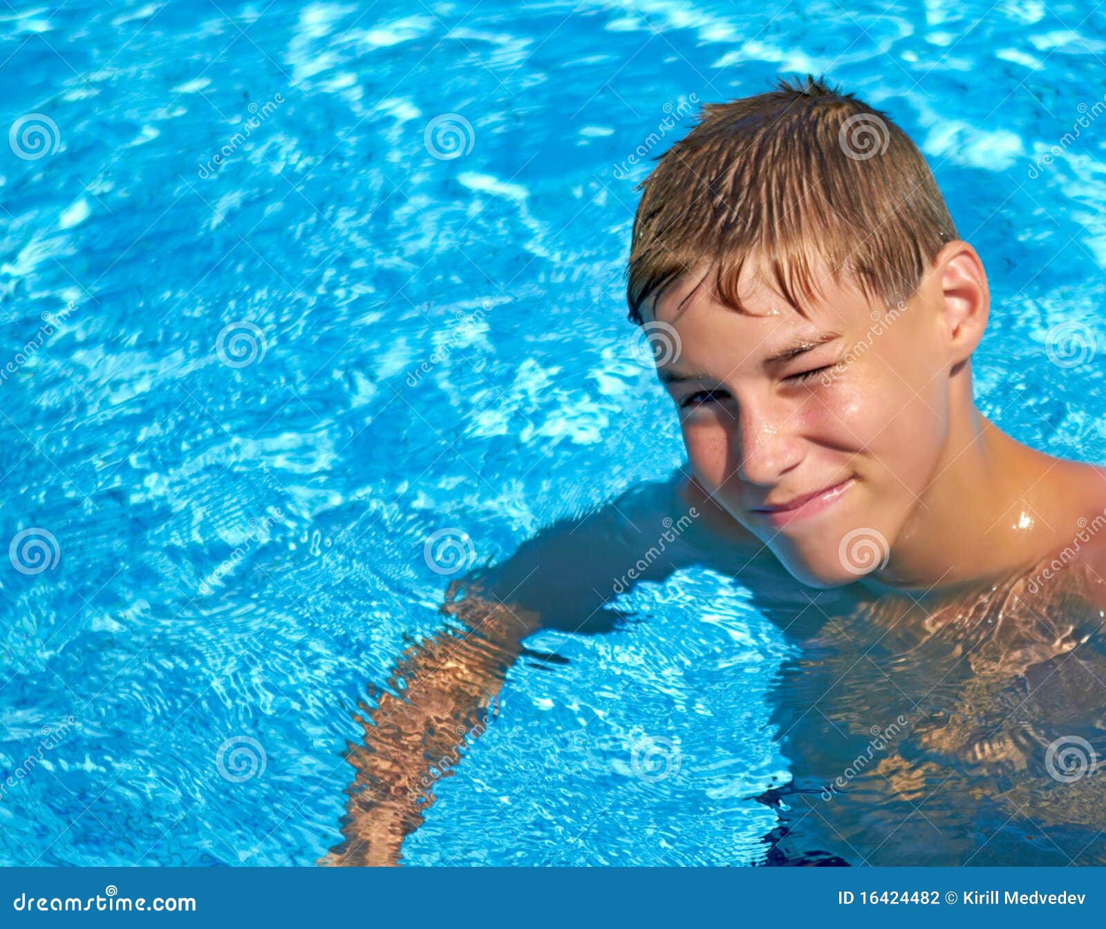 Smiling boy bright water stock photo. Image of child - 16424482