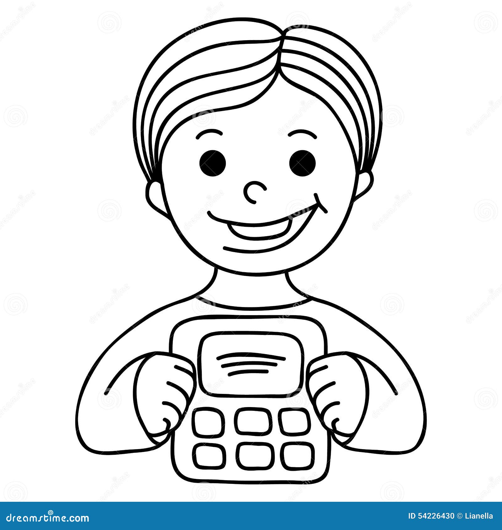 Smiling Boy with Calculator Stock Vector - Illustration of business ...