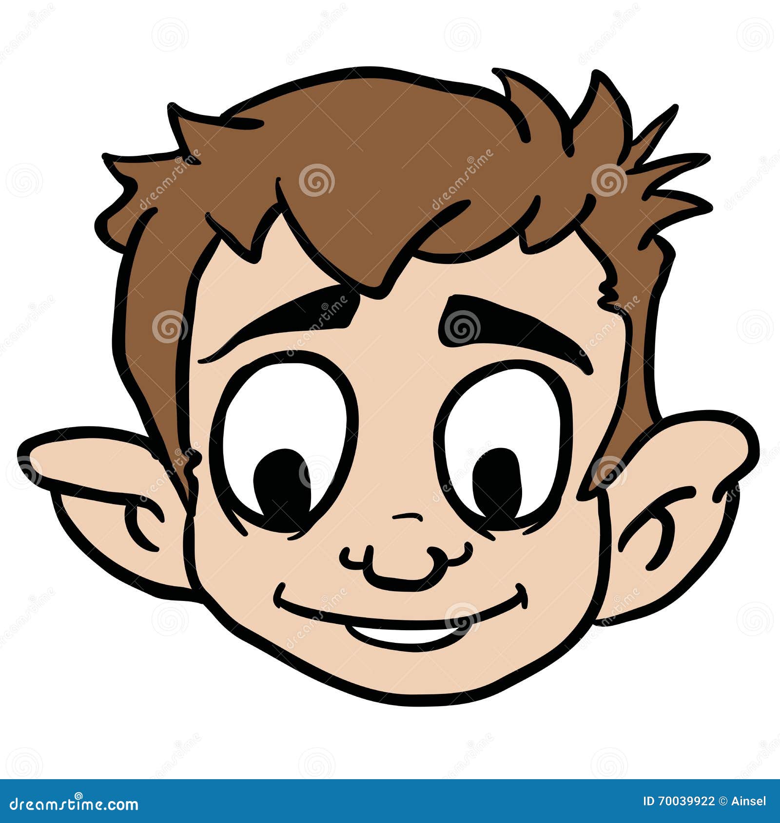 Smiling boy stock vector. Illustration of teenagers, cartoon - 70039922