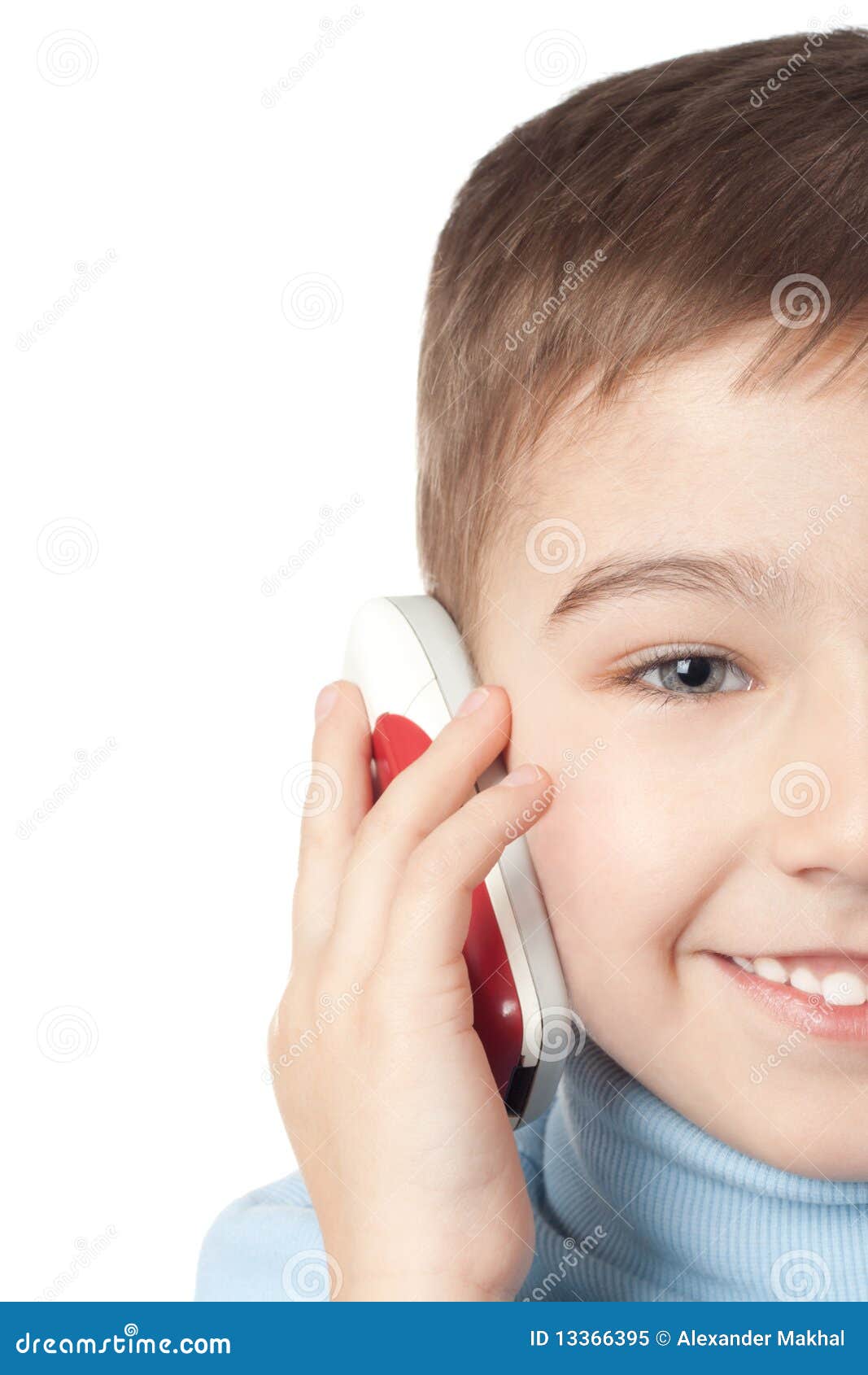 Smiling Boy with Mobile Phone Stock Image - Image of concept ...