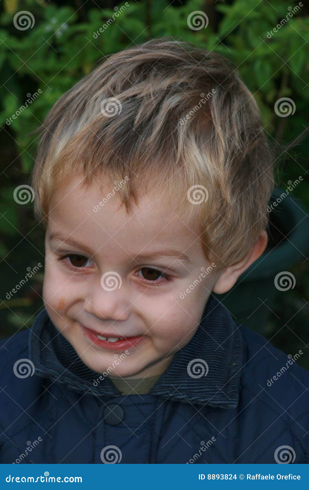 Smiling boy portrait stock photo. Image of cheerful, haired - 8893824