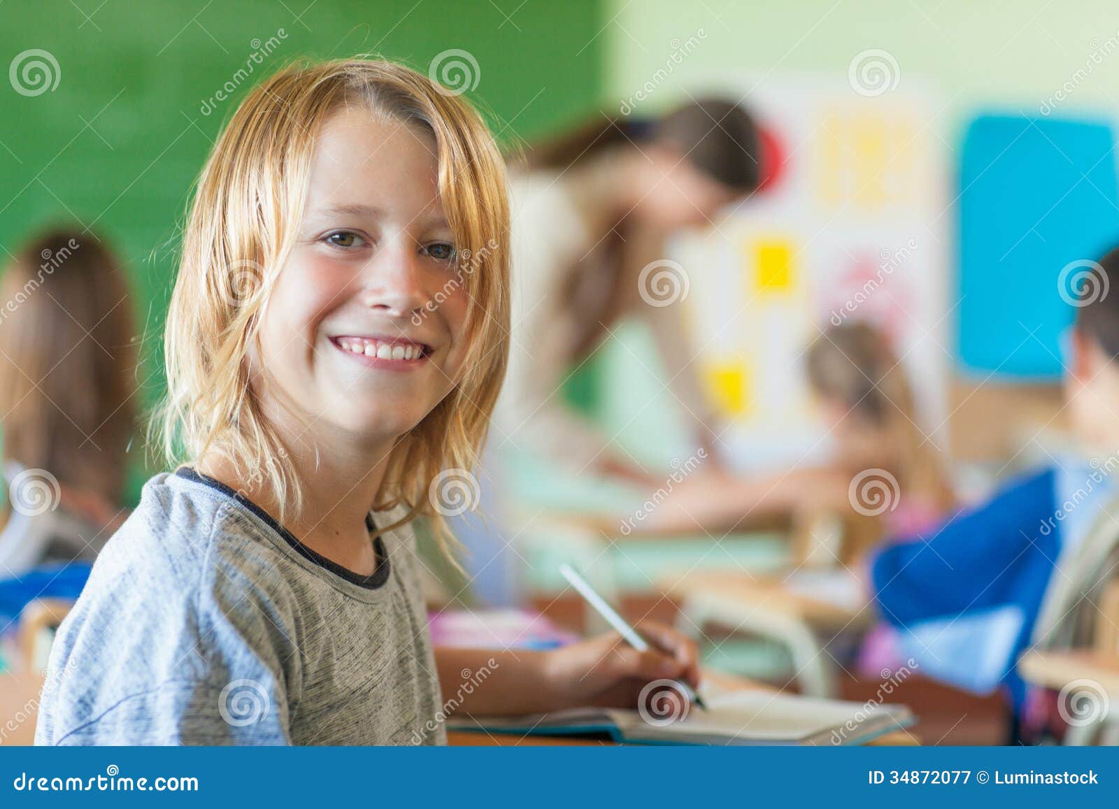 Smiling Boy at School stock image. Image of teacher, smile - 34872077