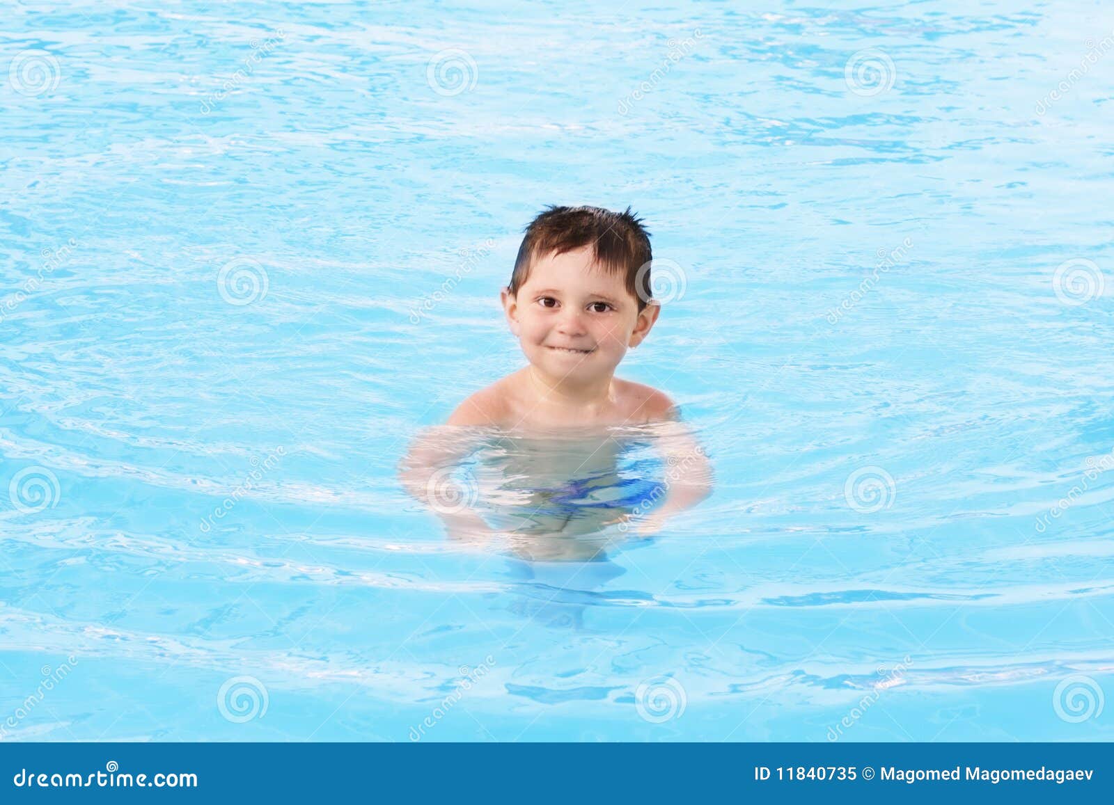 Smiling boy in water stock image. Image of healthy, swimming - 11840735