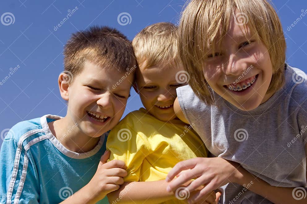 Smiling boys stock photo. Image of child, brothers, love - 1133316