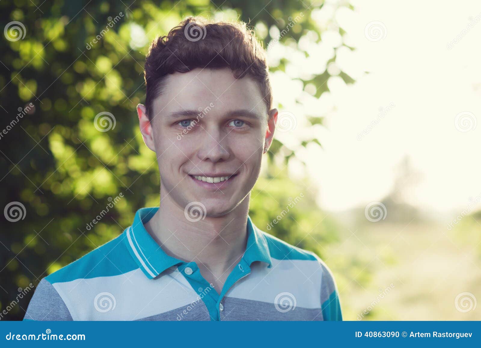 Smiling boys face stock photo. Image of green, curly - 40863090