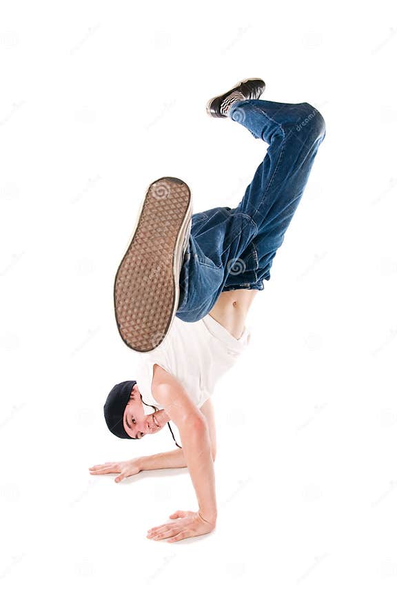 Smiling breakdancer stock photo. Image of kick, breakdancing - 9608032