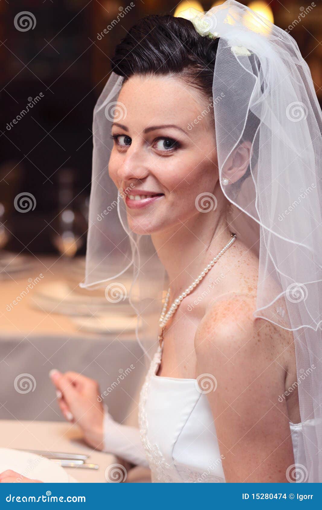 Smiling bride stock photo. Image of women, caucasian - 15280474