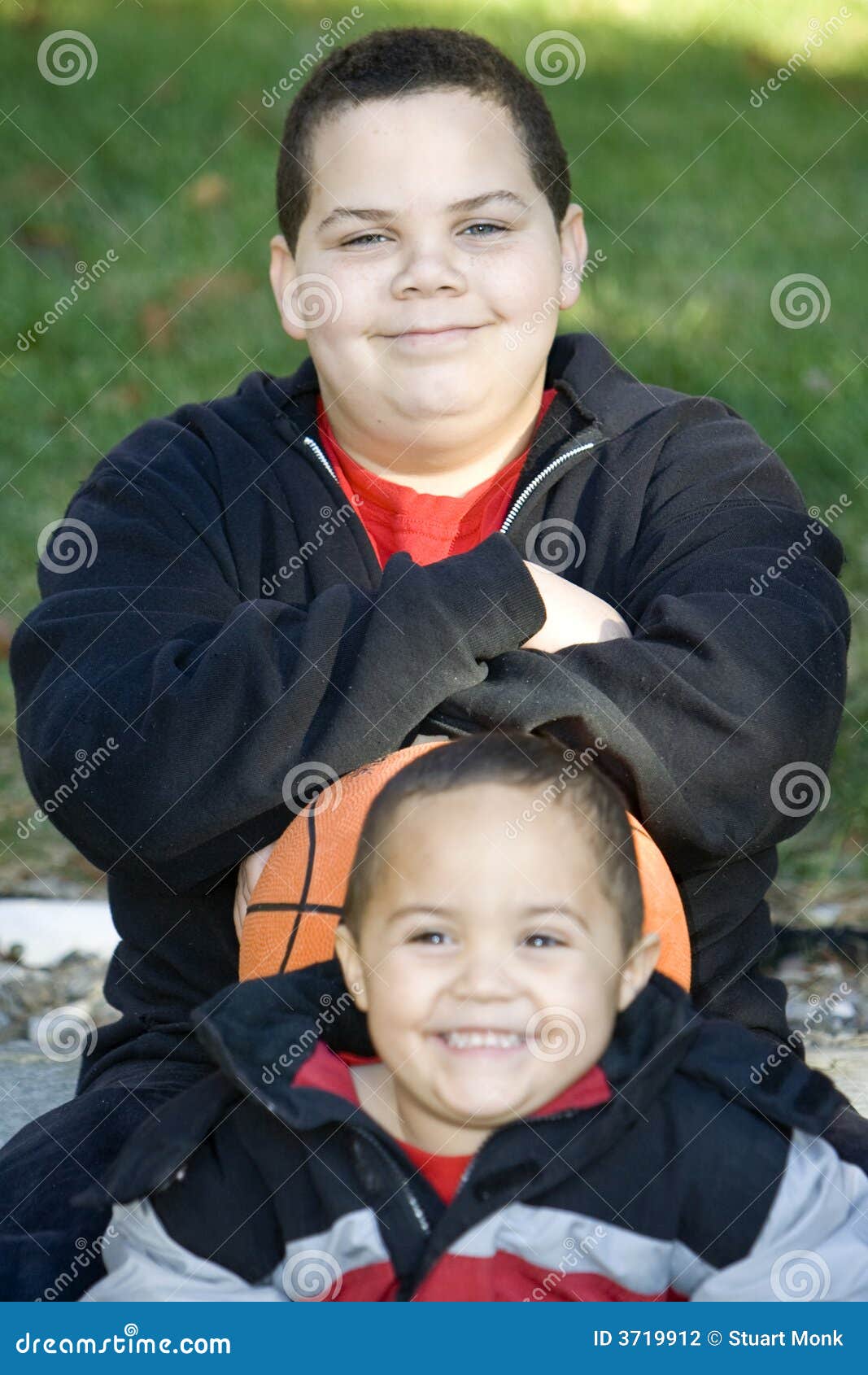 Smiling brothers stock photo. Image of hispanic, outside - 3719912