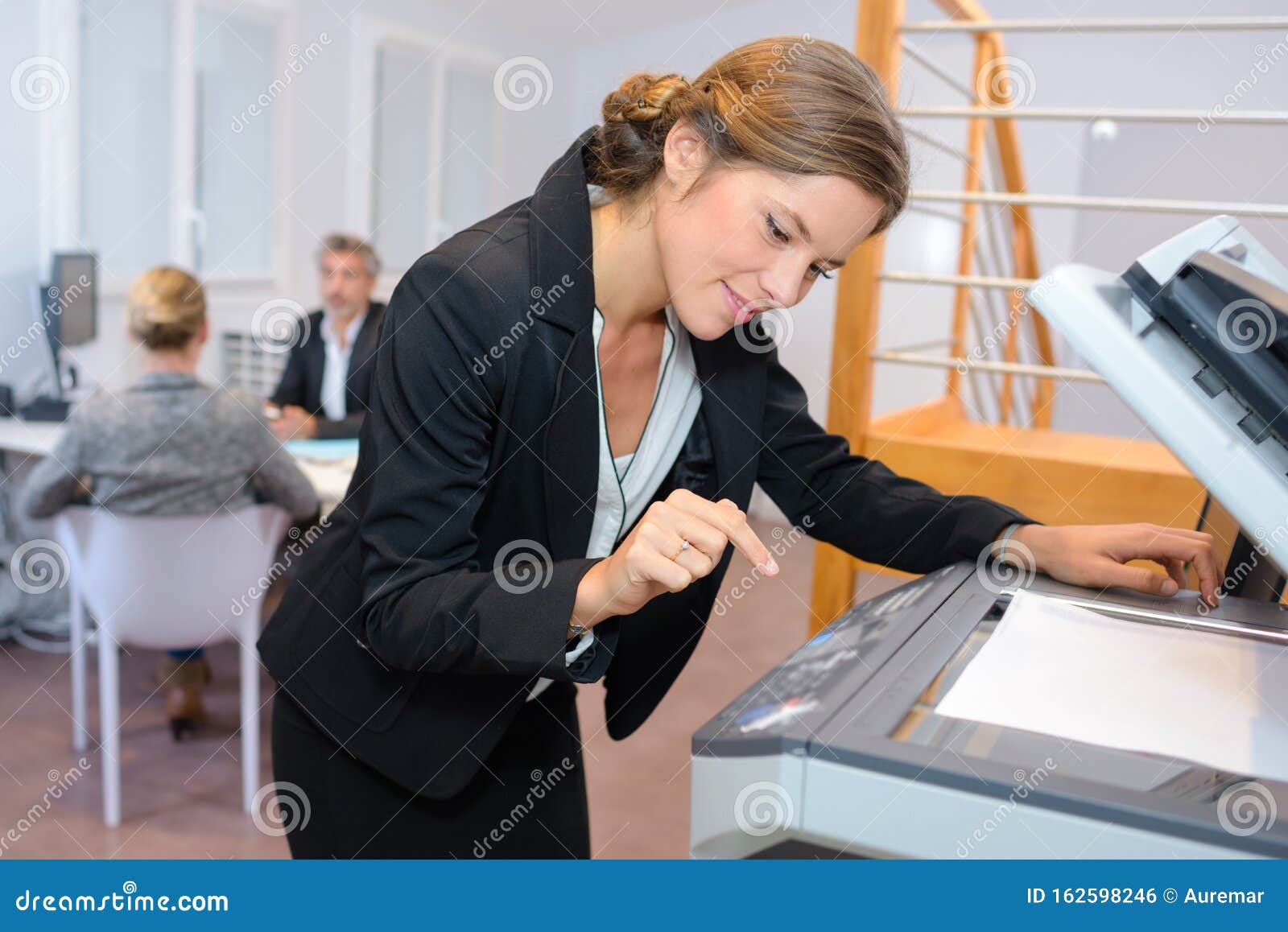 Smiling Brunette Student Making Copy Stock Photo - Image of ethnicity ...
