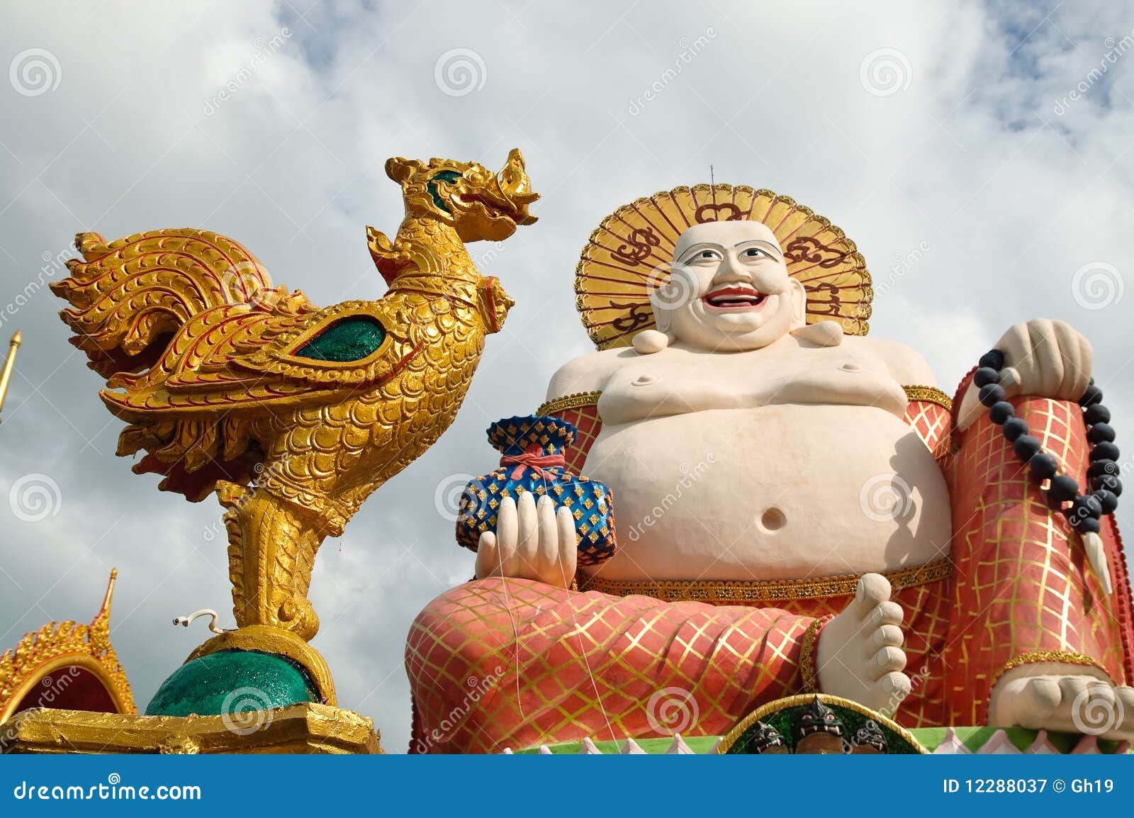 Smiling Buddha stock image. Image of southeast, sitting - 12288037