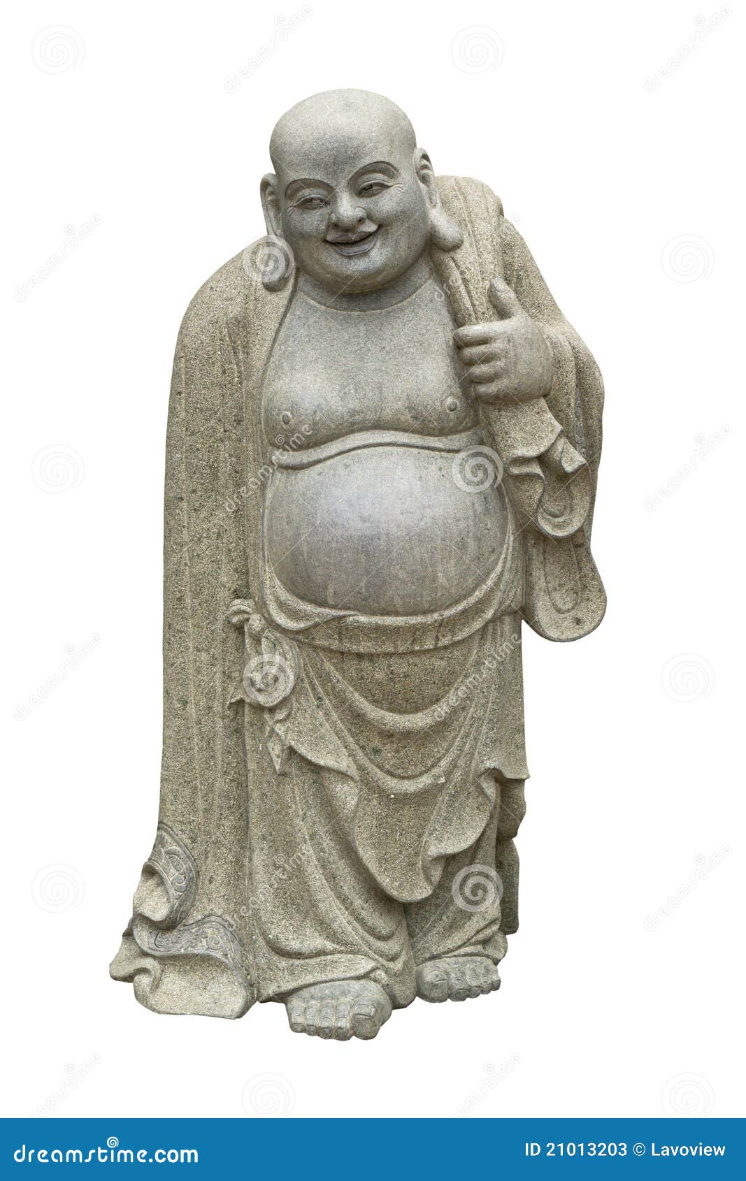 Smiling Buddha - Chinese God of Happiness Stock Image - Image of luck ...