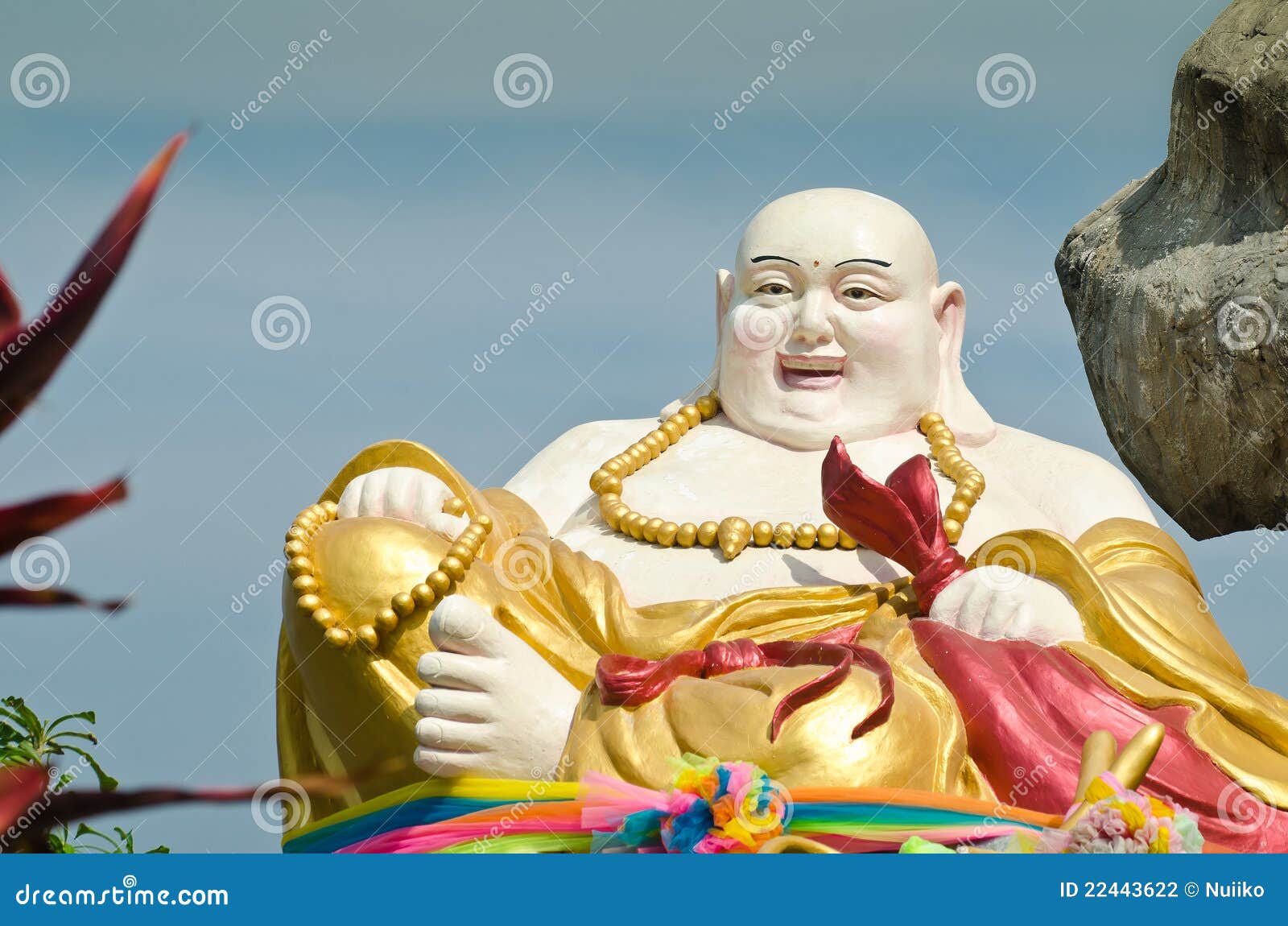 Smiling Buddha Statue stock photo. Image of laughing - 22443622