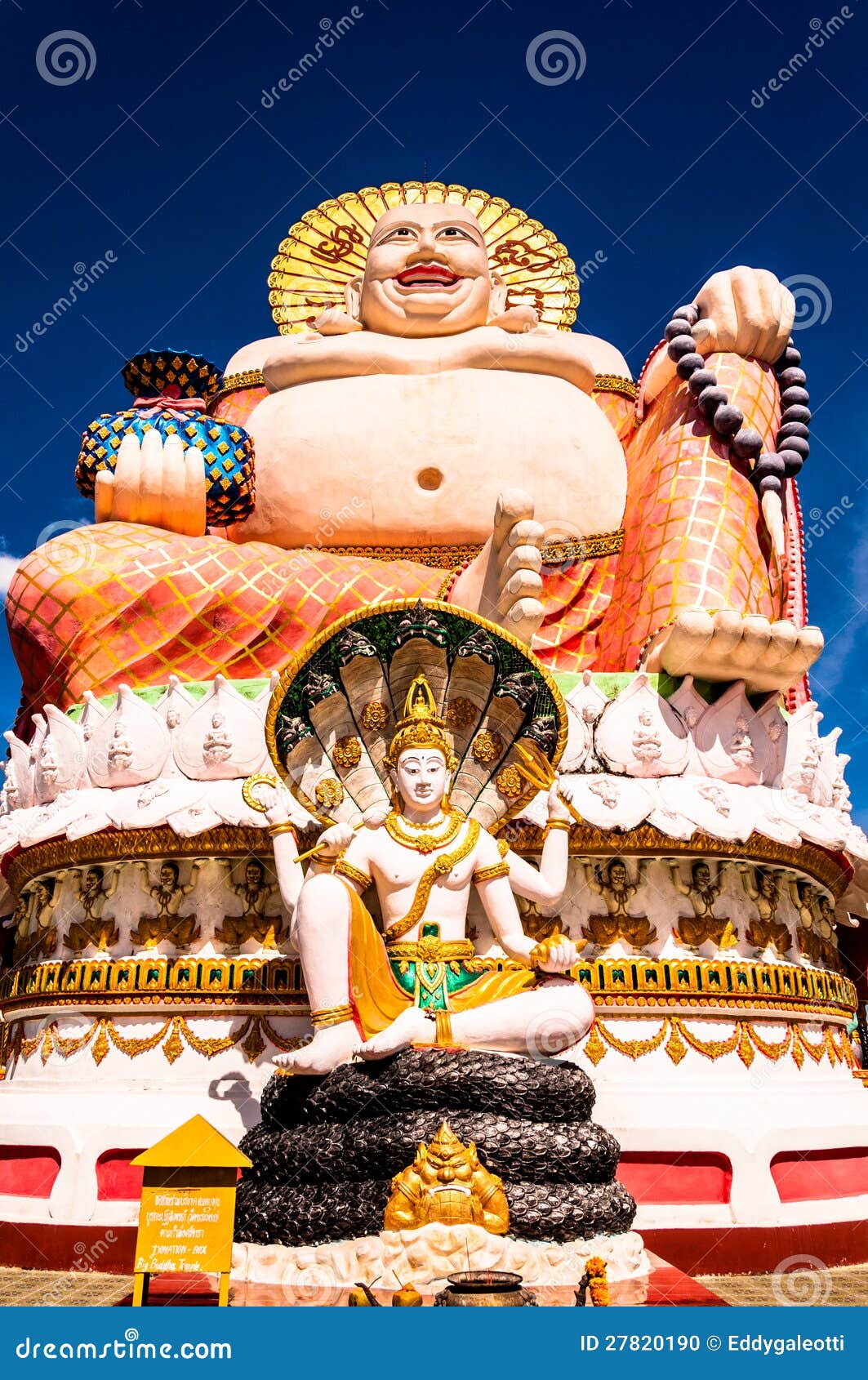 Smiling Buddha Statue in Koh Samui, Thailand Stock Photo - Image of ...