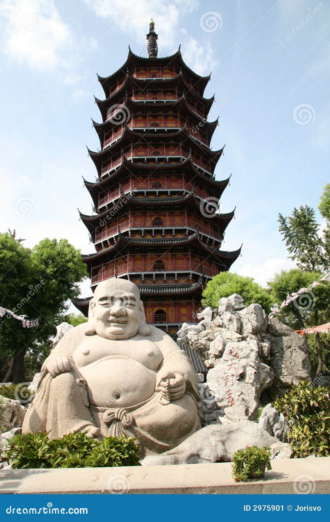 Smiling buddha in Suzhou stock image. Image of meditate - 2975901