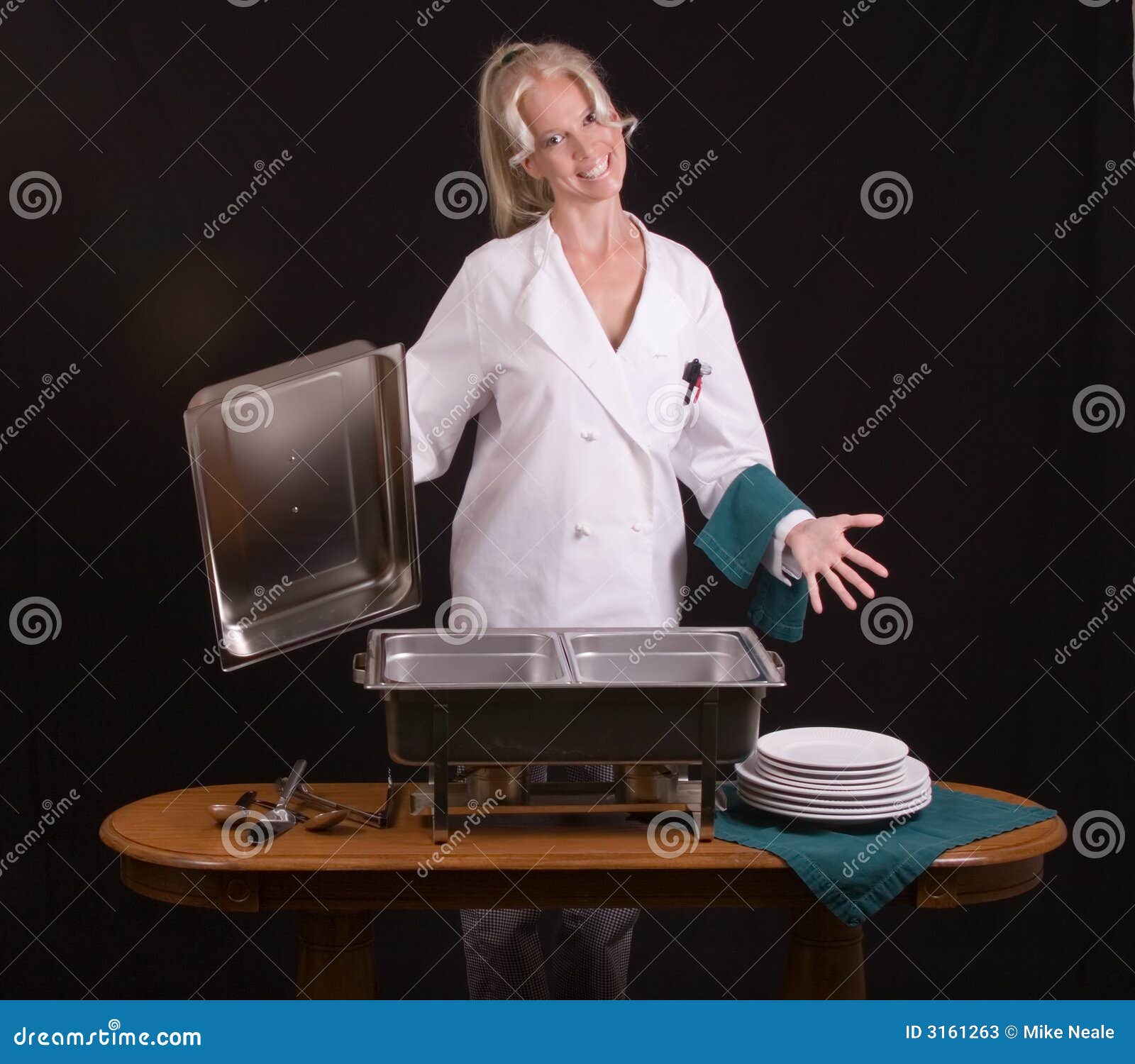 Smiling Buffet Chef stock image. Image of appealing, buffet - 3161263