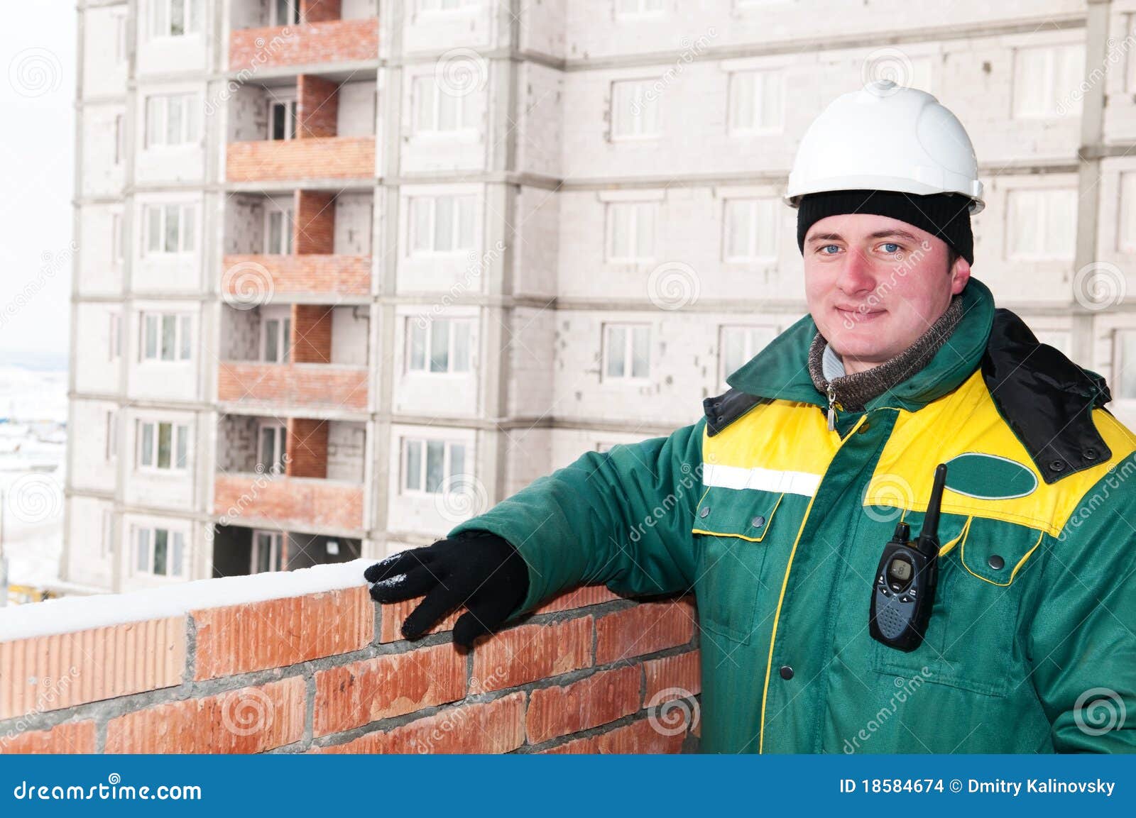 Smiling Builder Worker Foreman Stock Photo - Image of foremaster, glad ...