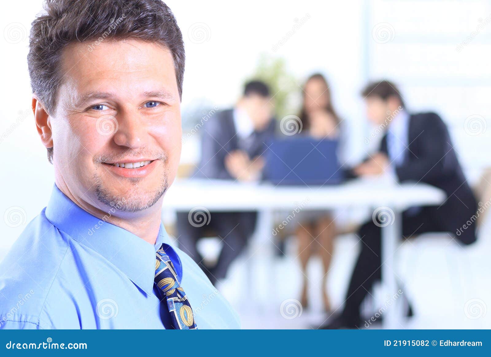 Smiling business man stock photo. Image of people, manager - 21915082