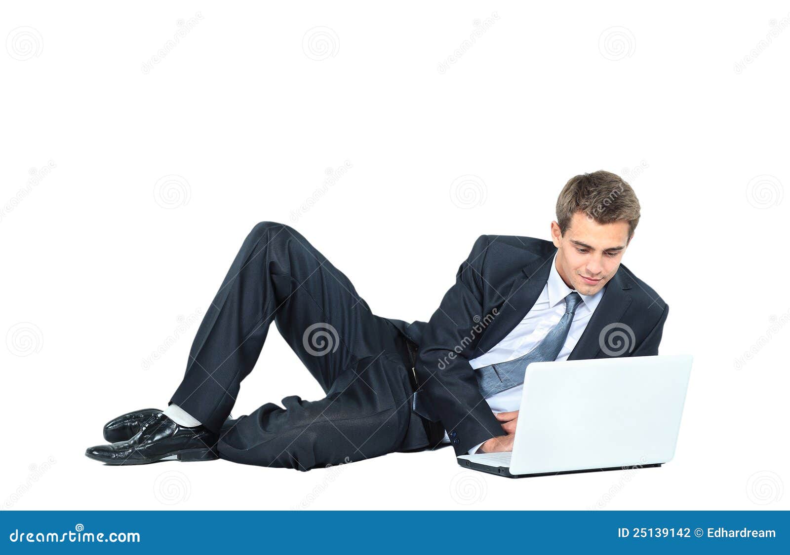 Smiling business man stock photo. Image of chat, employed - 25139142