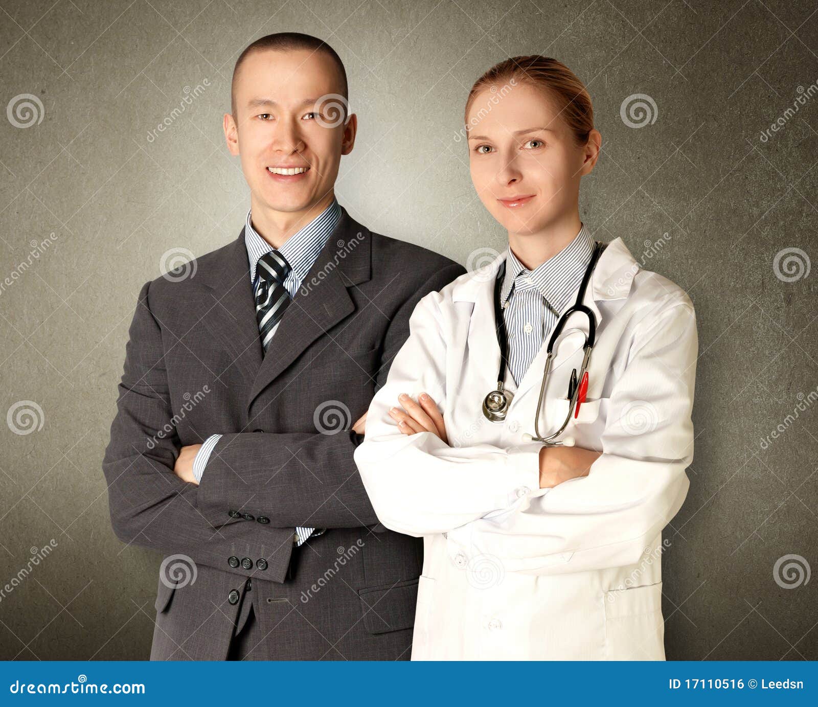 Smiling Business Man and Doctor Stock Photo - Image of health, hospital ...