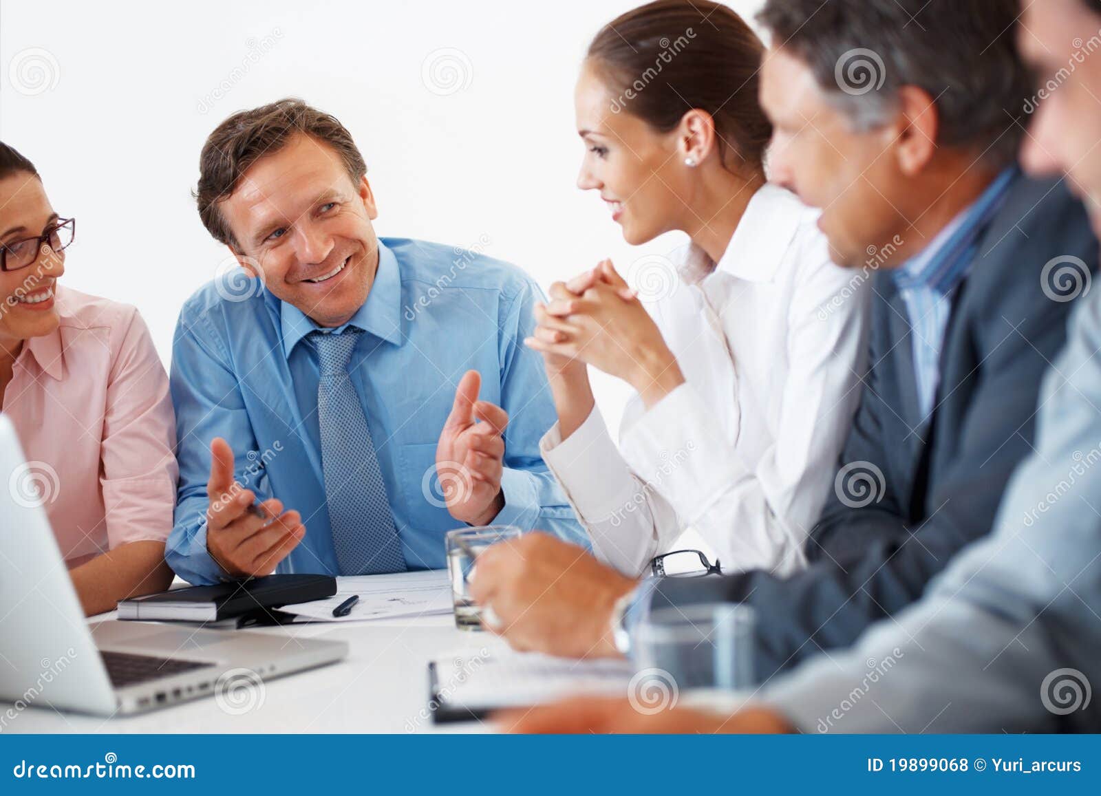 Smiling Business Man Explaining Project Stock Photo - Image of looking ...