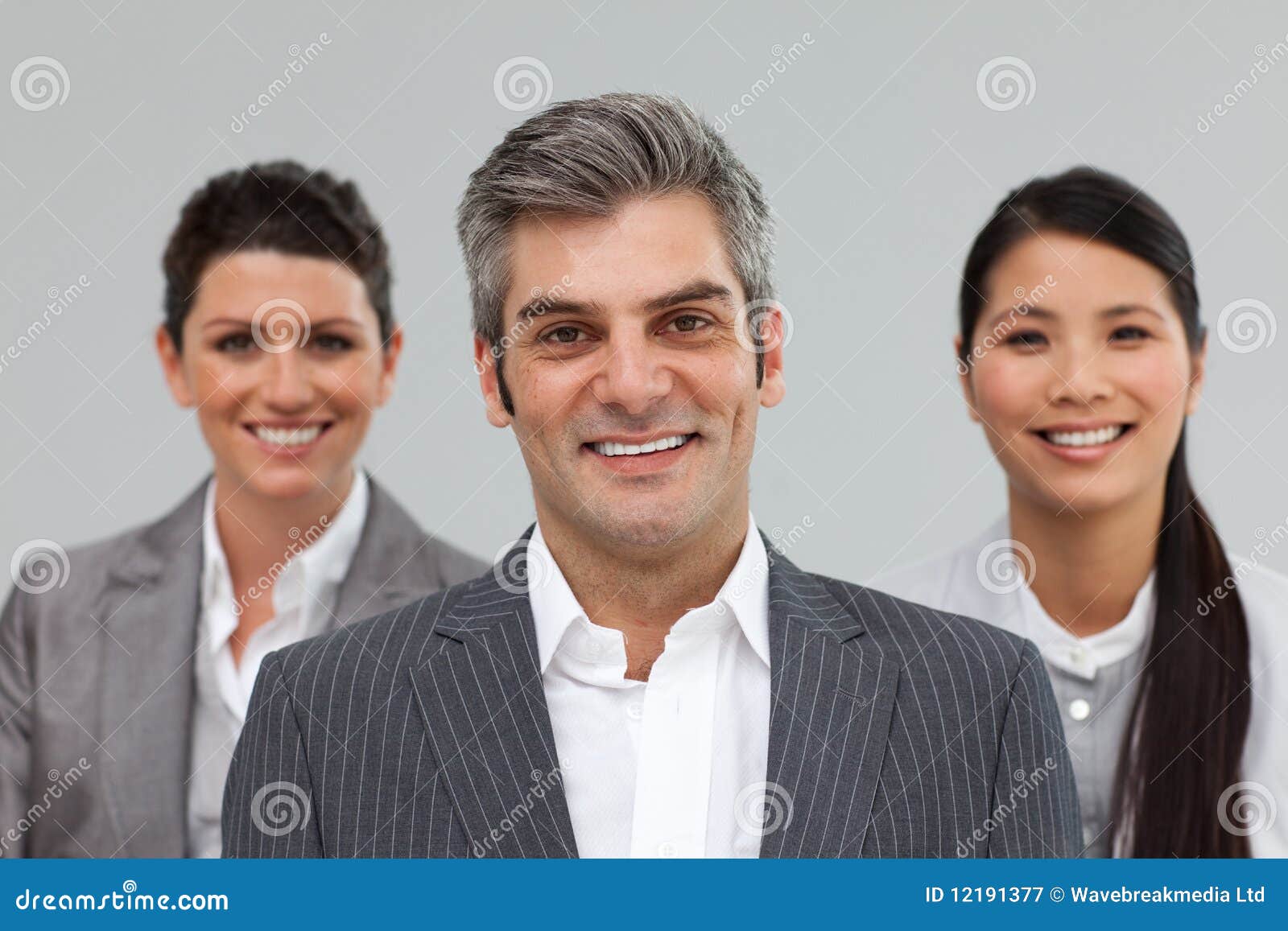 Smiling Business Partners Standing Together Stock Image - Image of ...