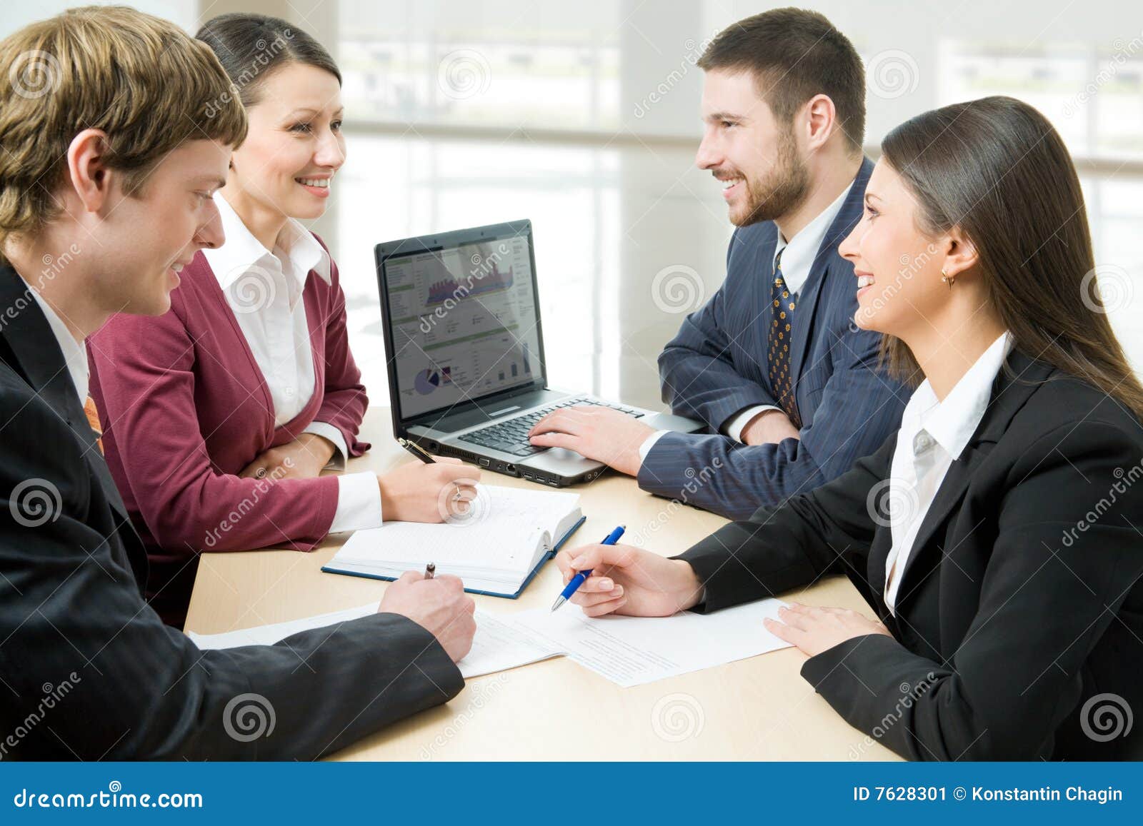 Smiling business people stock image. Image of businesswoman - 7628301