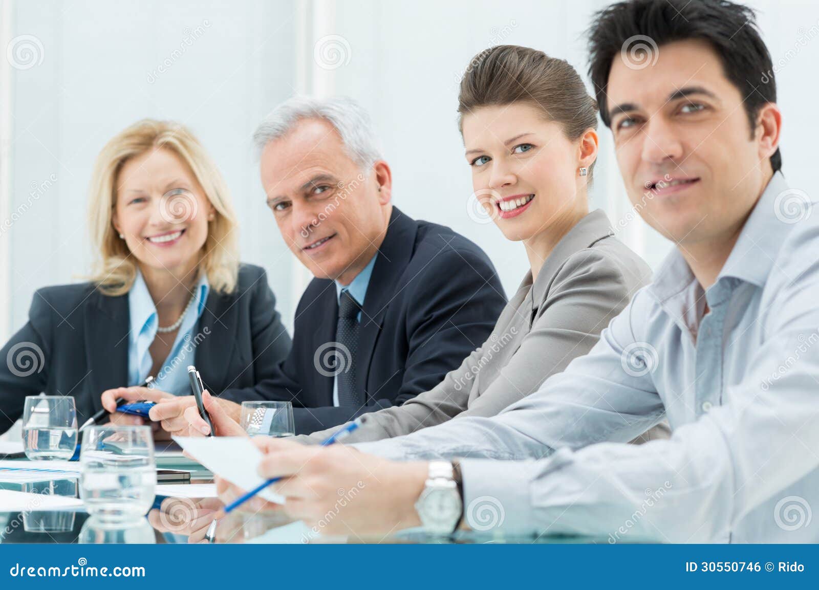 Smiling Business People stock photo. Image of girl, beautiful - 30550746