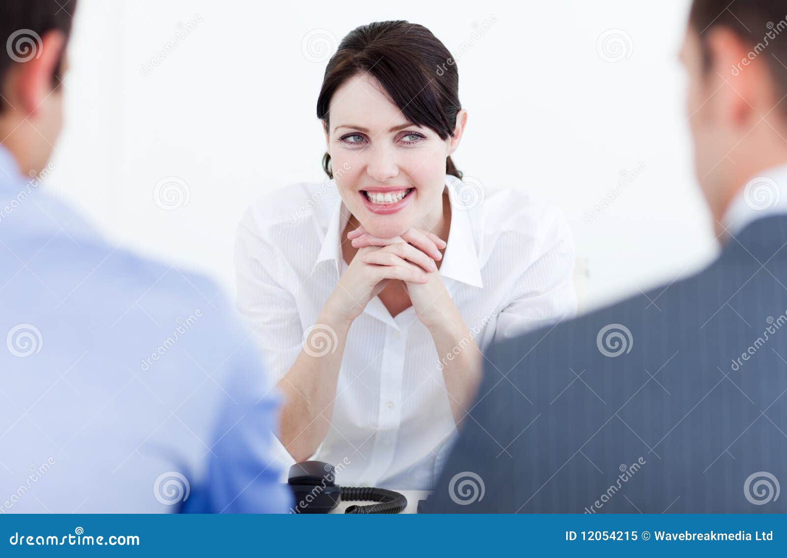 Smiling Business People Having a Job Interview Stock Image - Image of ...