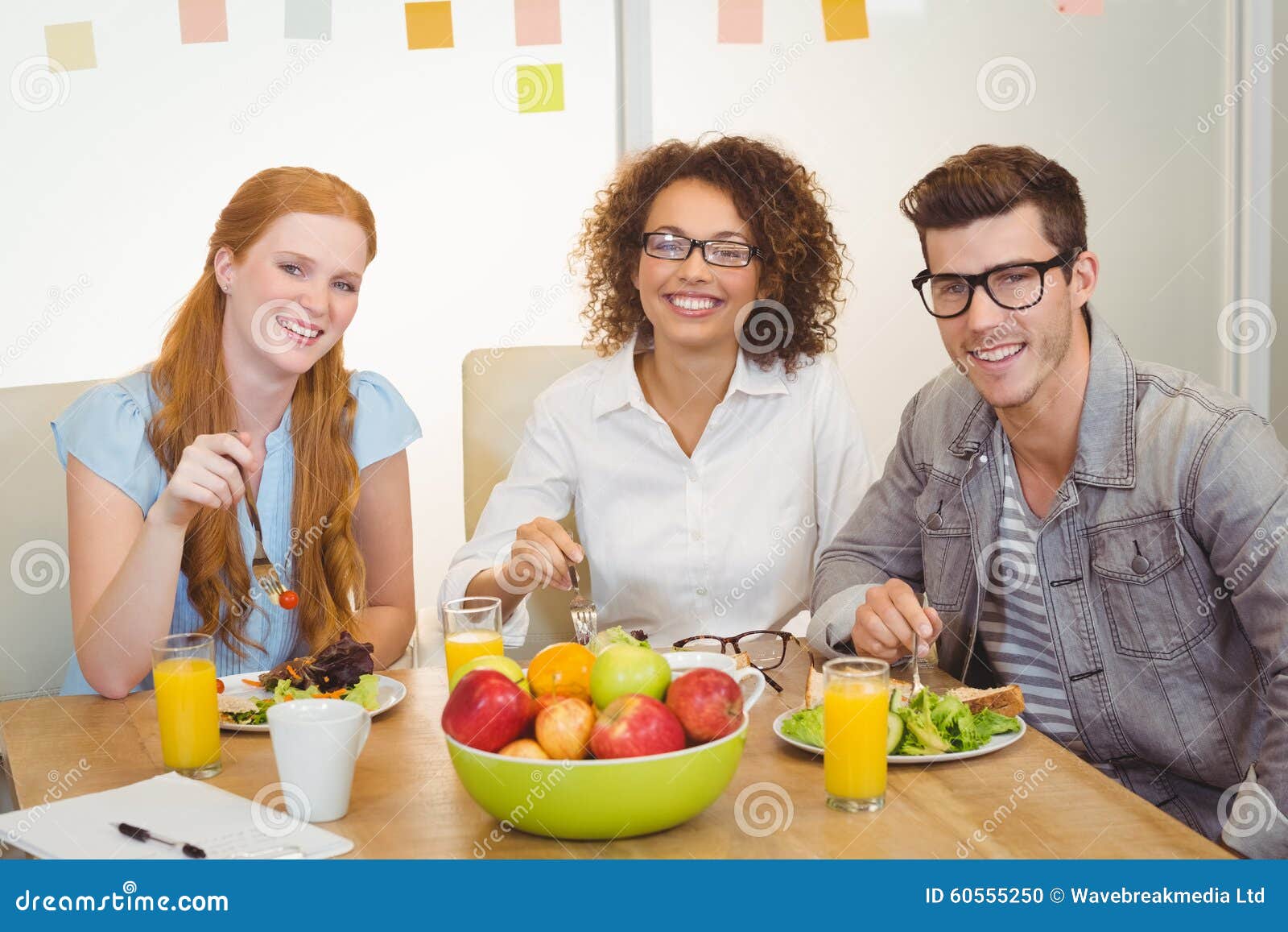 Smiling Business People Having Lunch Stock Photo - Image of adult ...