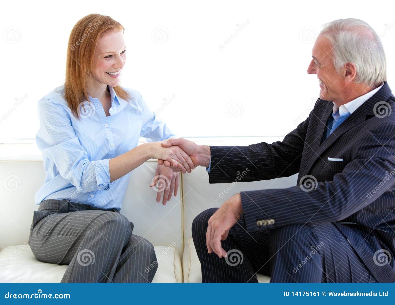 Smiling Business People Shaking Hands Stock Image - Image of ...