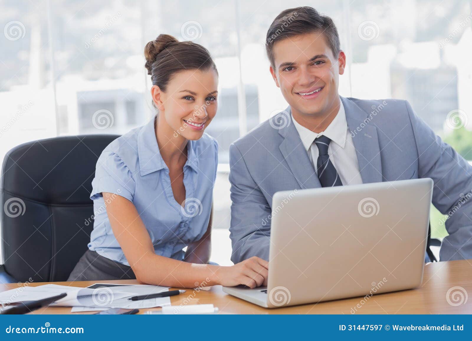 Smiling business people stock image. Image of elegant - 31447597