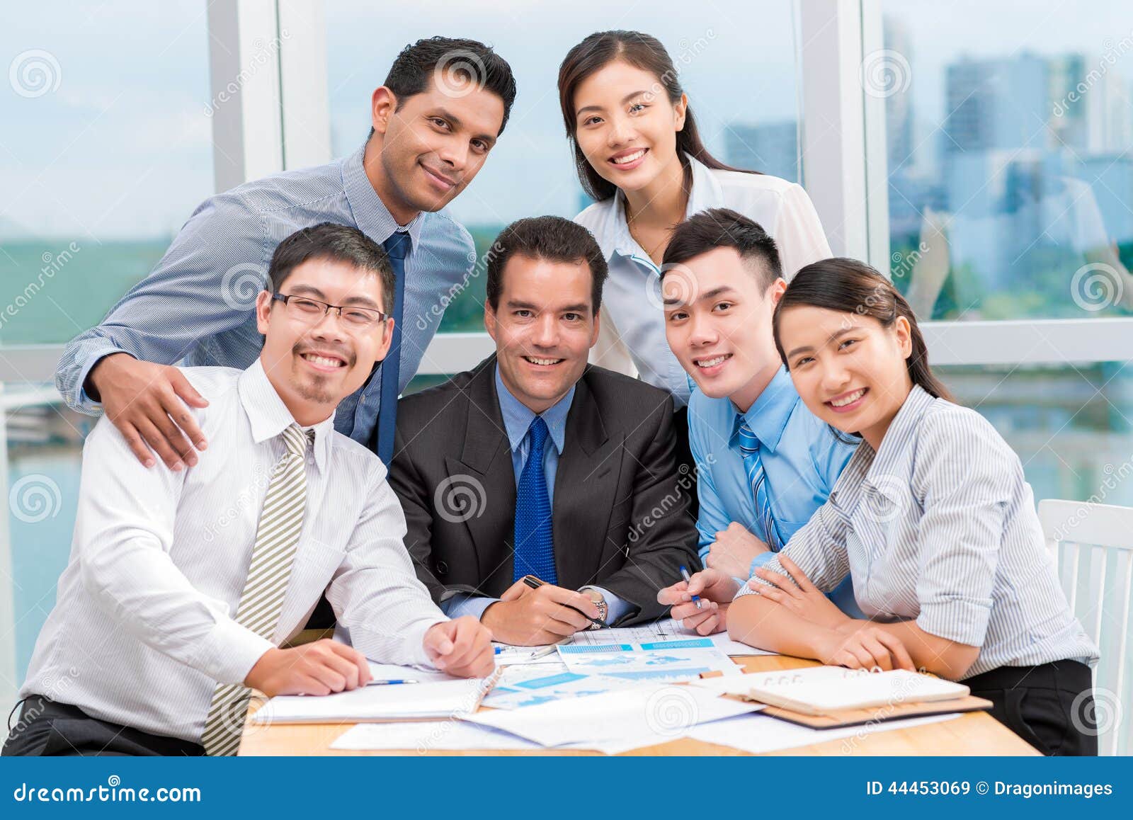 Smiling business team stock image. Image of handsome - 44453069