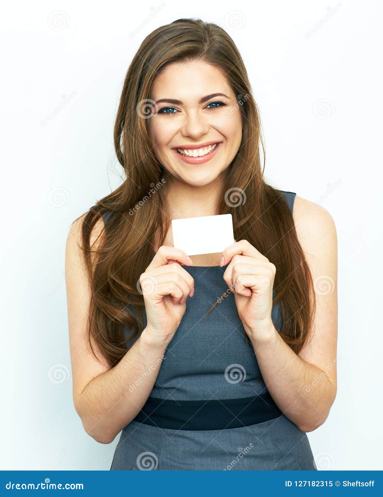 Smiling Business Woman Hold White Advertising Board. Stock Image ... Smiling Business Woman Hold White Advertising Board. Stock Image ...