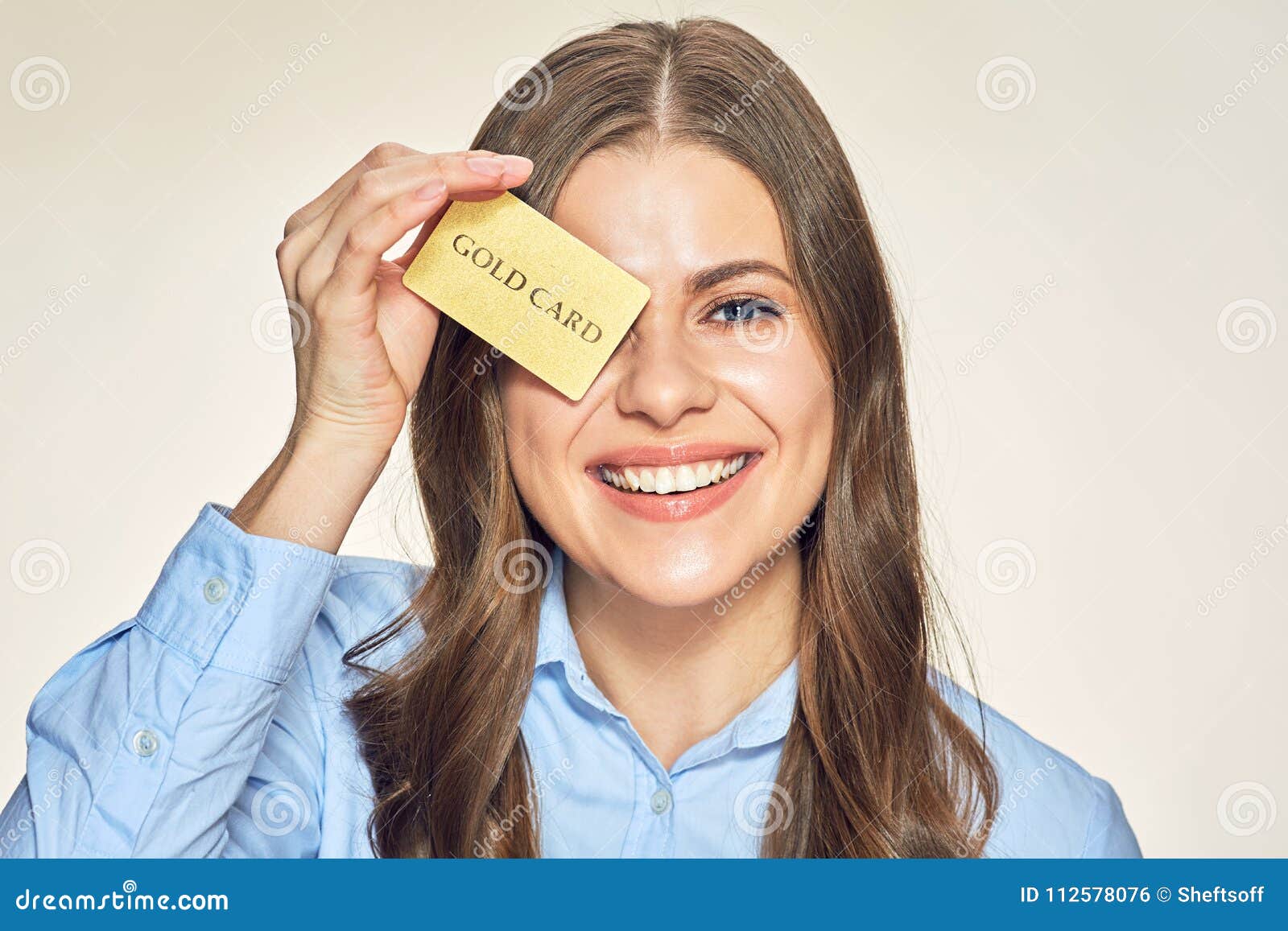 Smiling Business Woman Holding Credit Gold Card. Stock Photo - Image of ... Smiling Business Woman Holding Credit Gold Card. Stock Photo - Image of ...