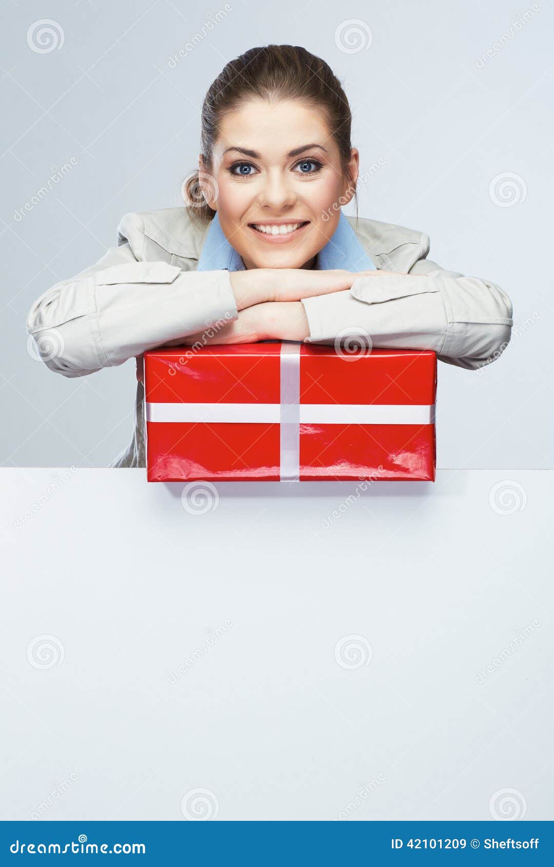 Smiling Business Woman Red Gift Box Hold. Stock Image - Image of gift ... Smiling Business Woman Red Gift Box Hold. Stock Image - Image of gift ...