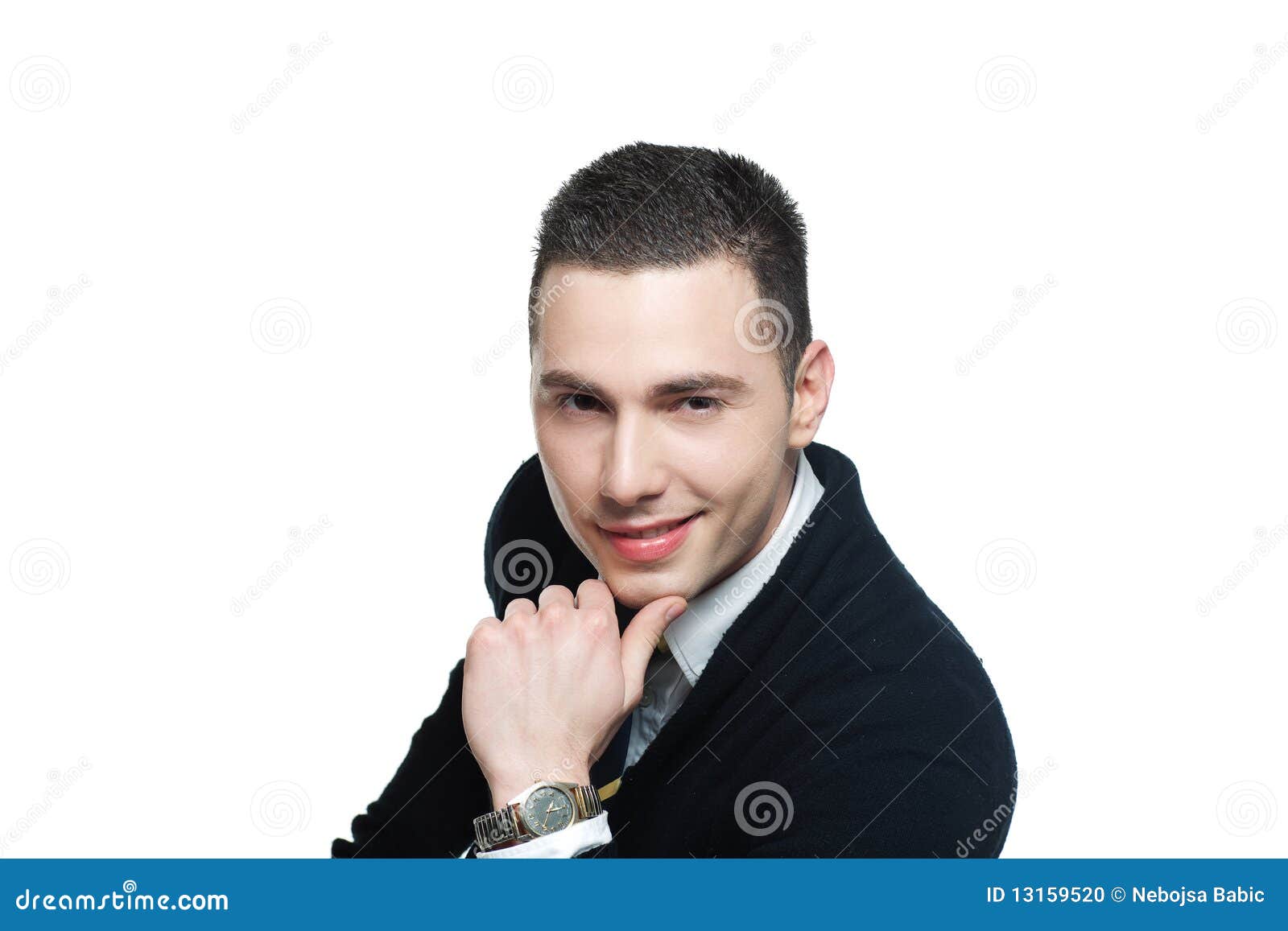Smiling businessman stock photo. Image of beautiful, portrait - 13159520