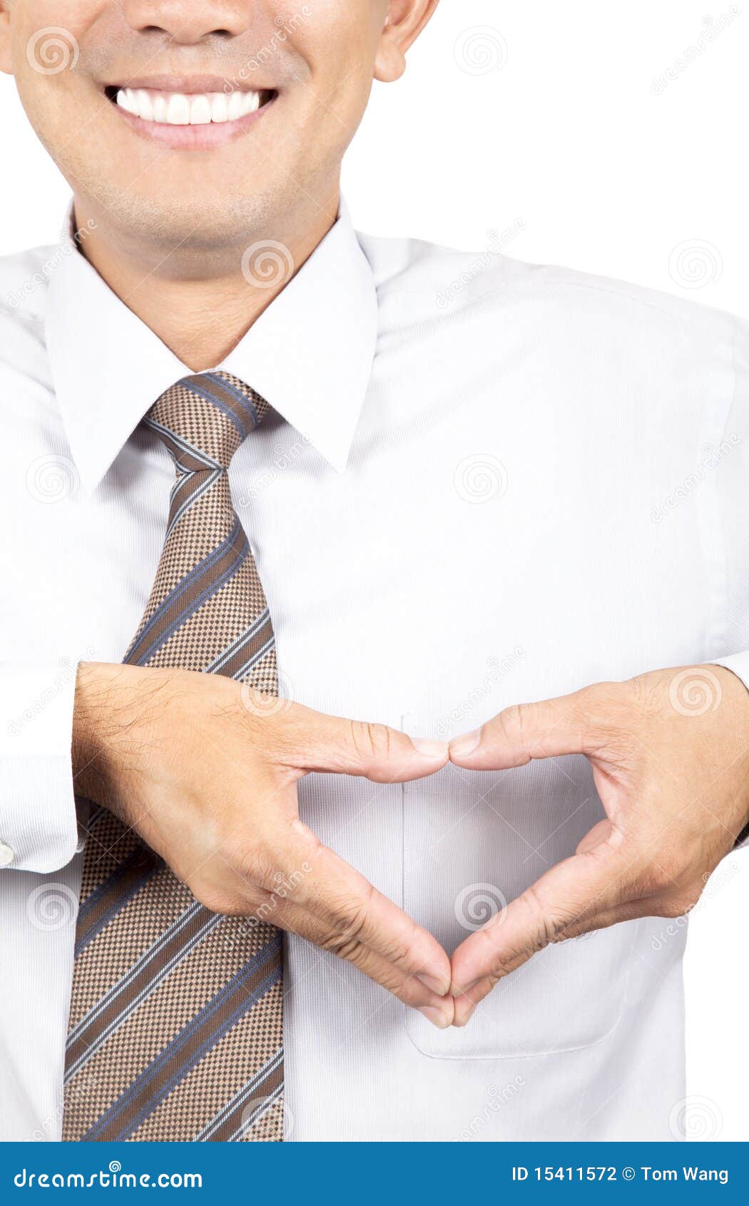 Smiling businessman stock photo. Image of heart, male - 15411572