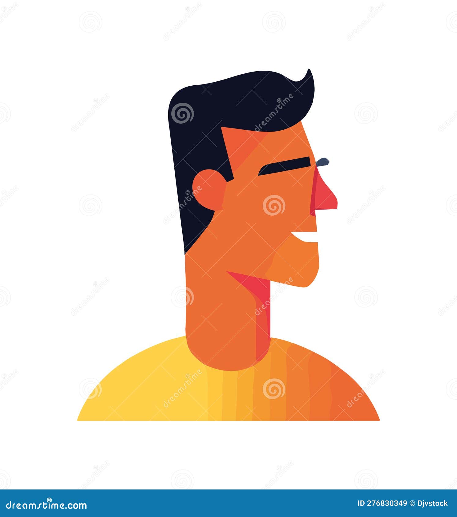 Smiling Businessman Avatar Symbolizes Success and Joy Stock Vector ...