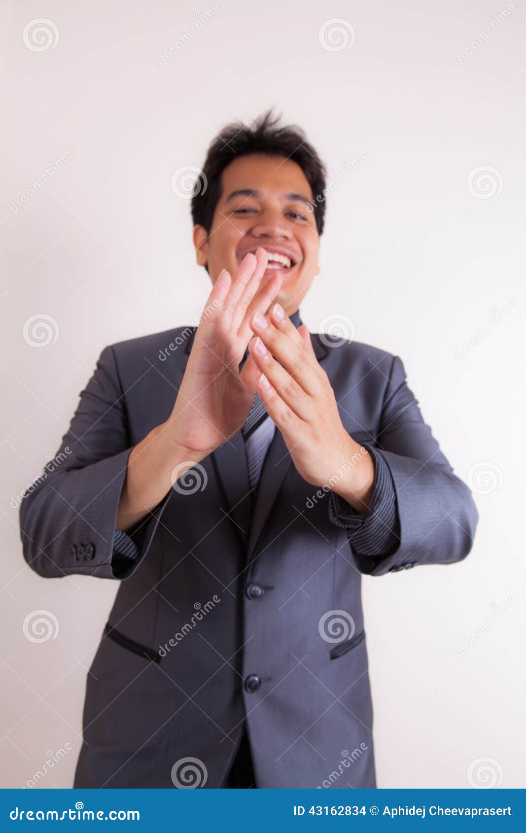 Handsome Black Man Clapping Hands. Royalty-Free Stock Image ...